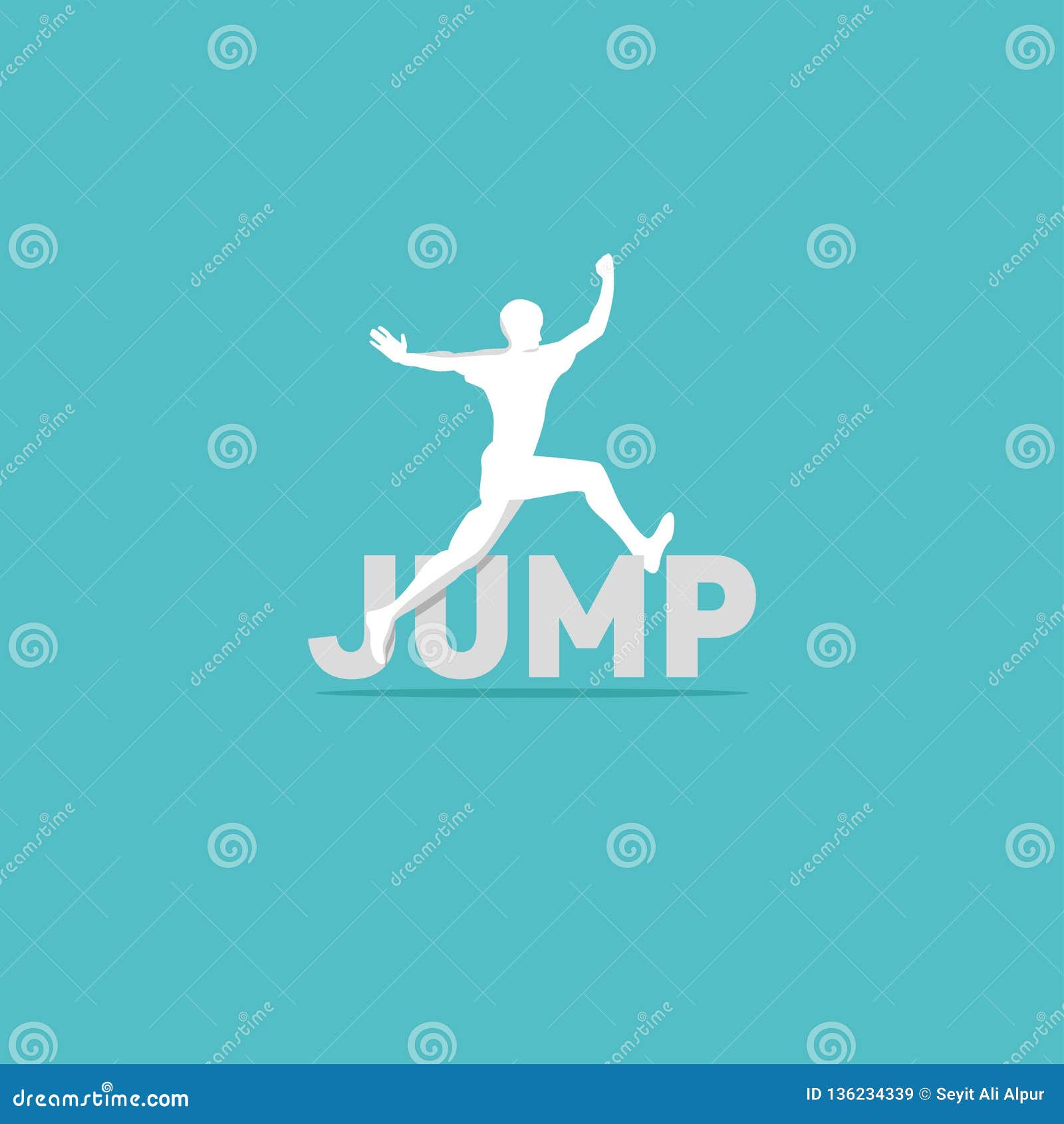 Jump logo vector stock vector. Illustration of person - 136234339