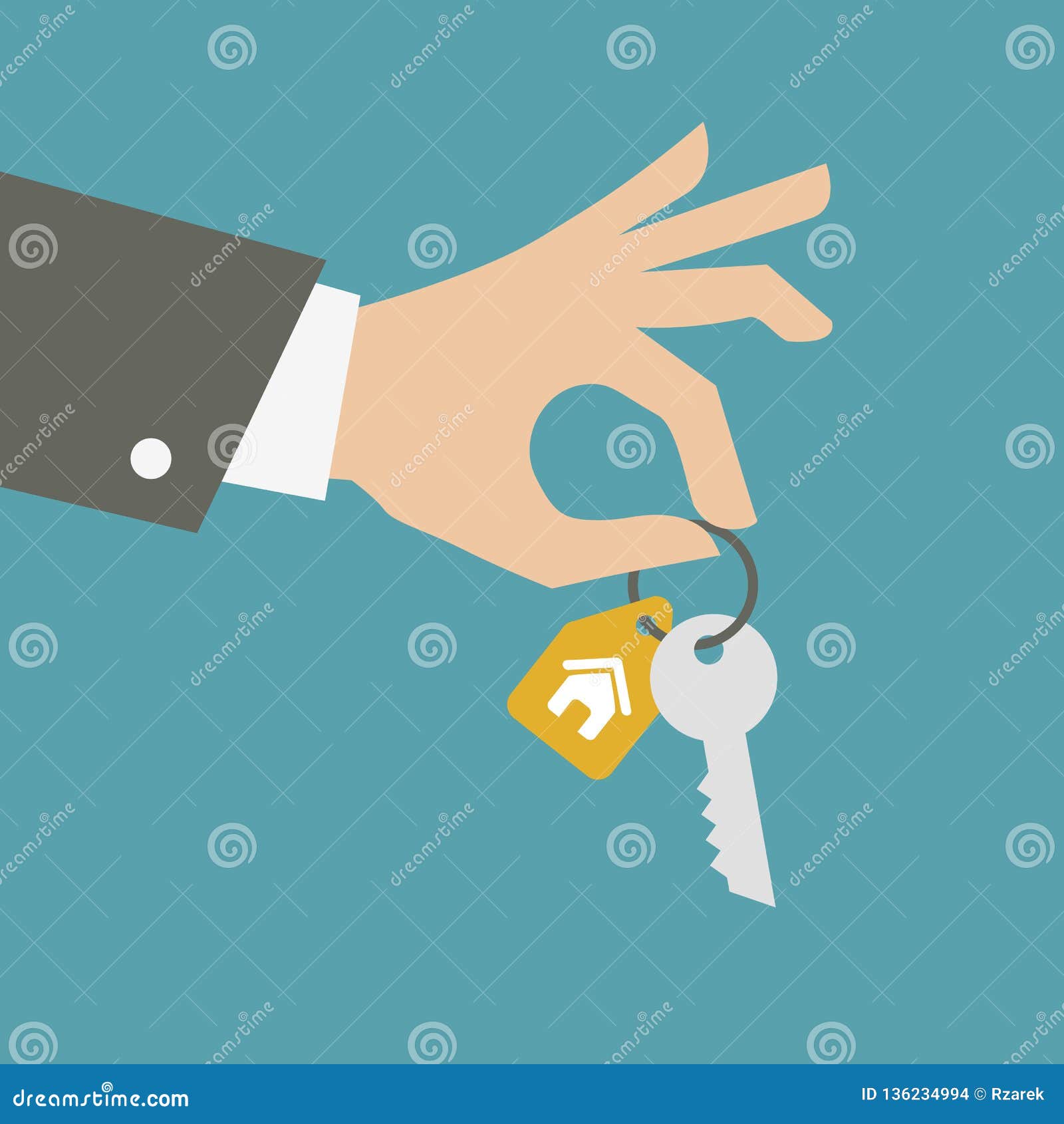 Vector Hand Giving Keys. - Illustration Stock Vector - Illustration of ...