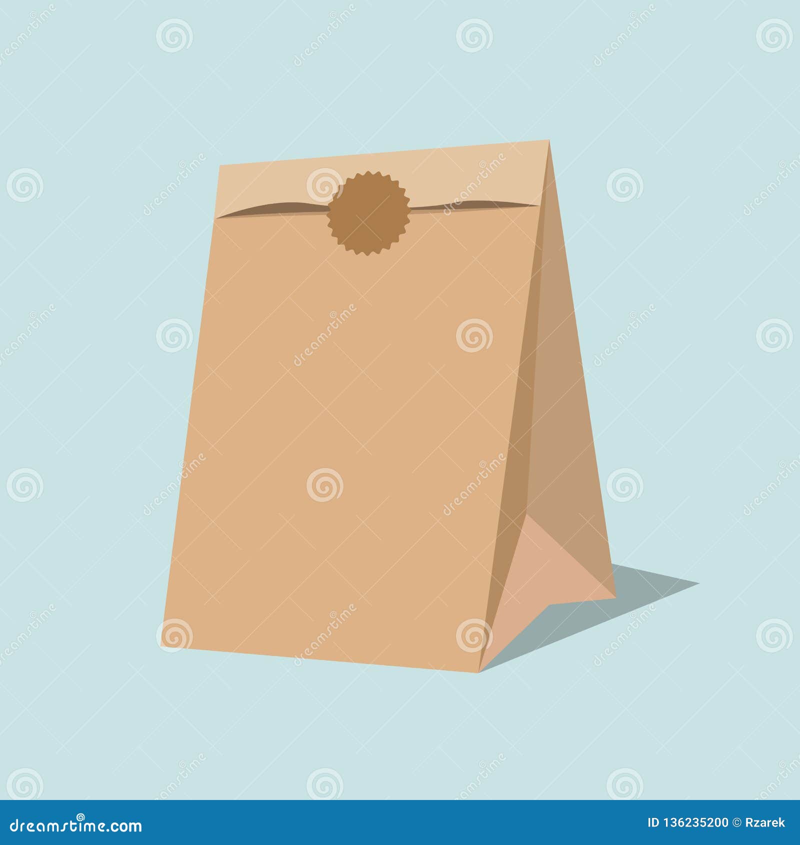 Vector Paper Bag Illustration. - Illustration Stock Vector ...