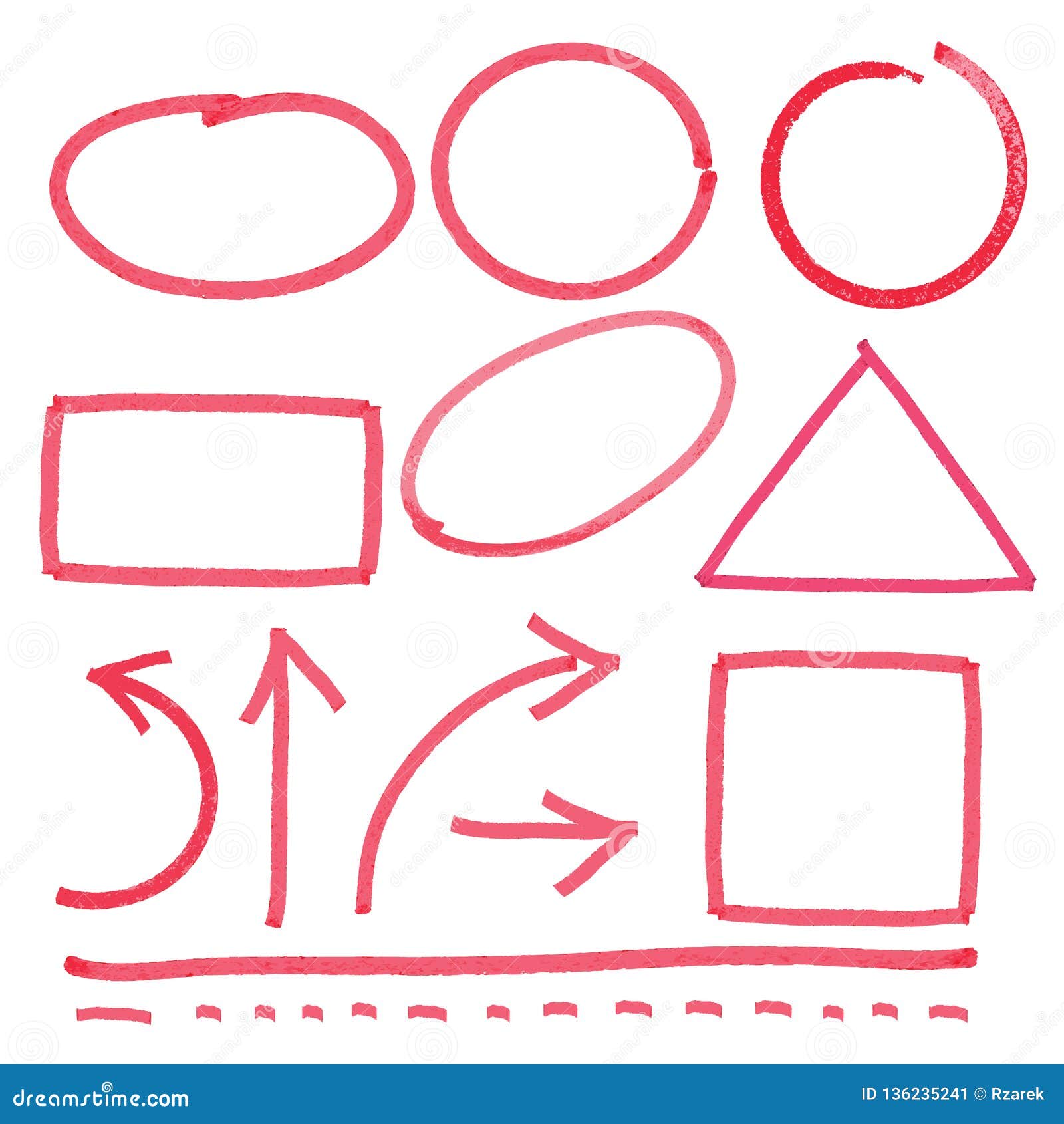 Vector Collection of Simple Highlighter Design Elements. - Vector Stock ...