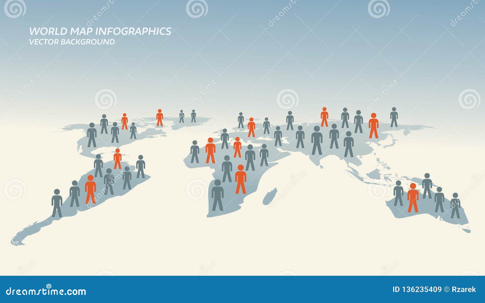 Vector World Map with People Icon. - Illustration Stock Vector ...