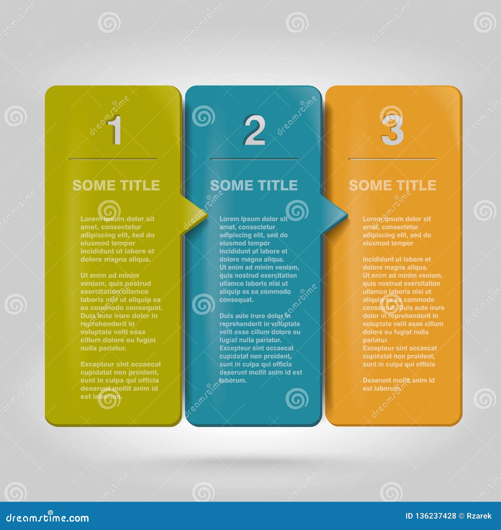 Three Vector Progress Steps. - Vector Stock Vector - Illustration of ...