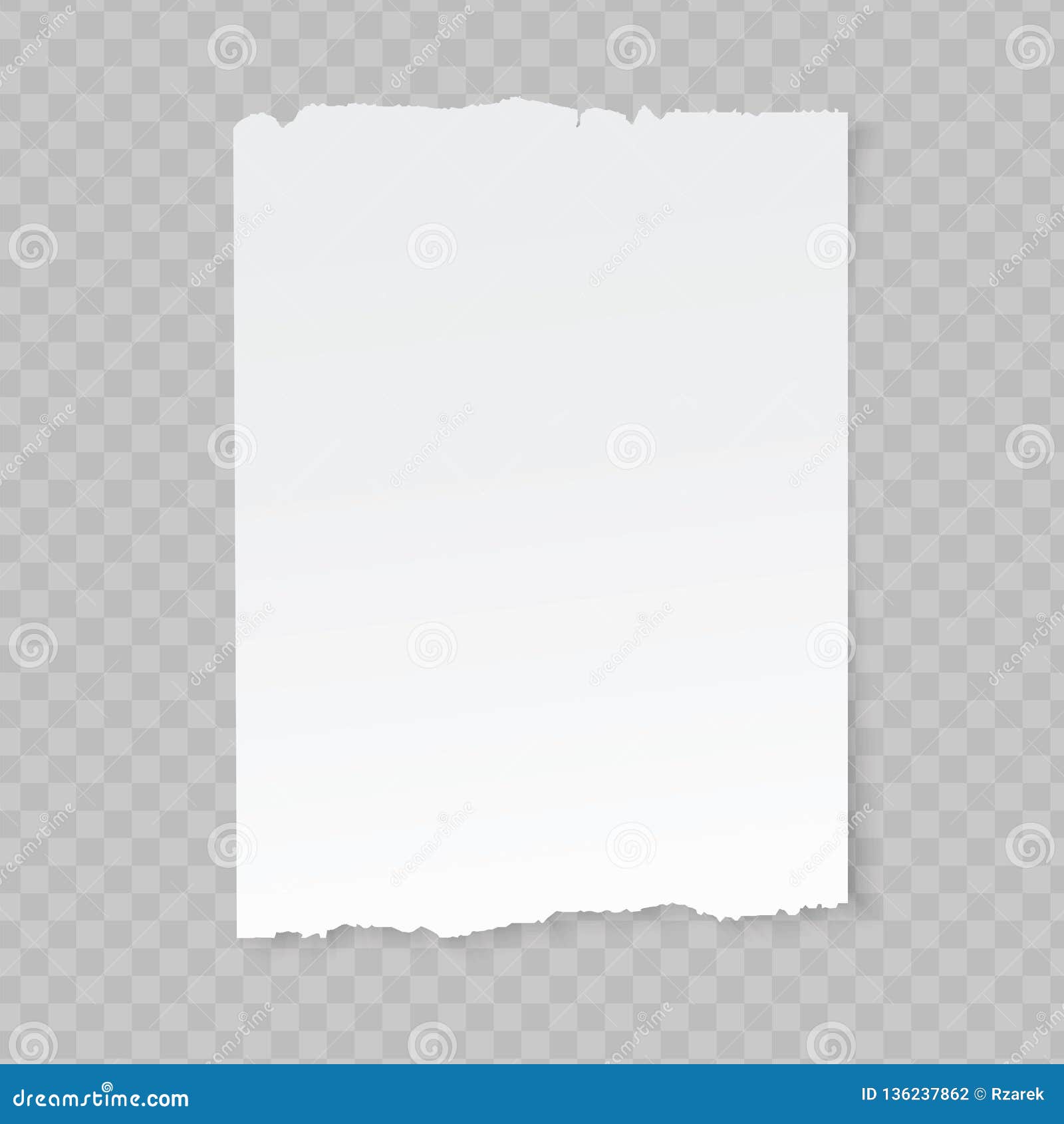 Vector Blank Sheet Of Torn Paper. - Illustration | CartoonDealer.com ...