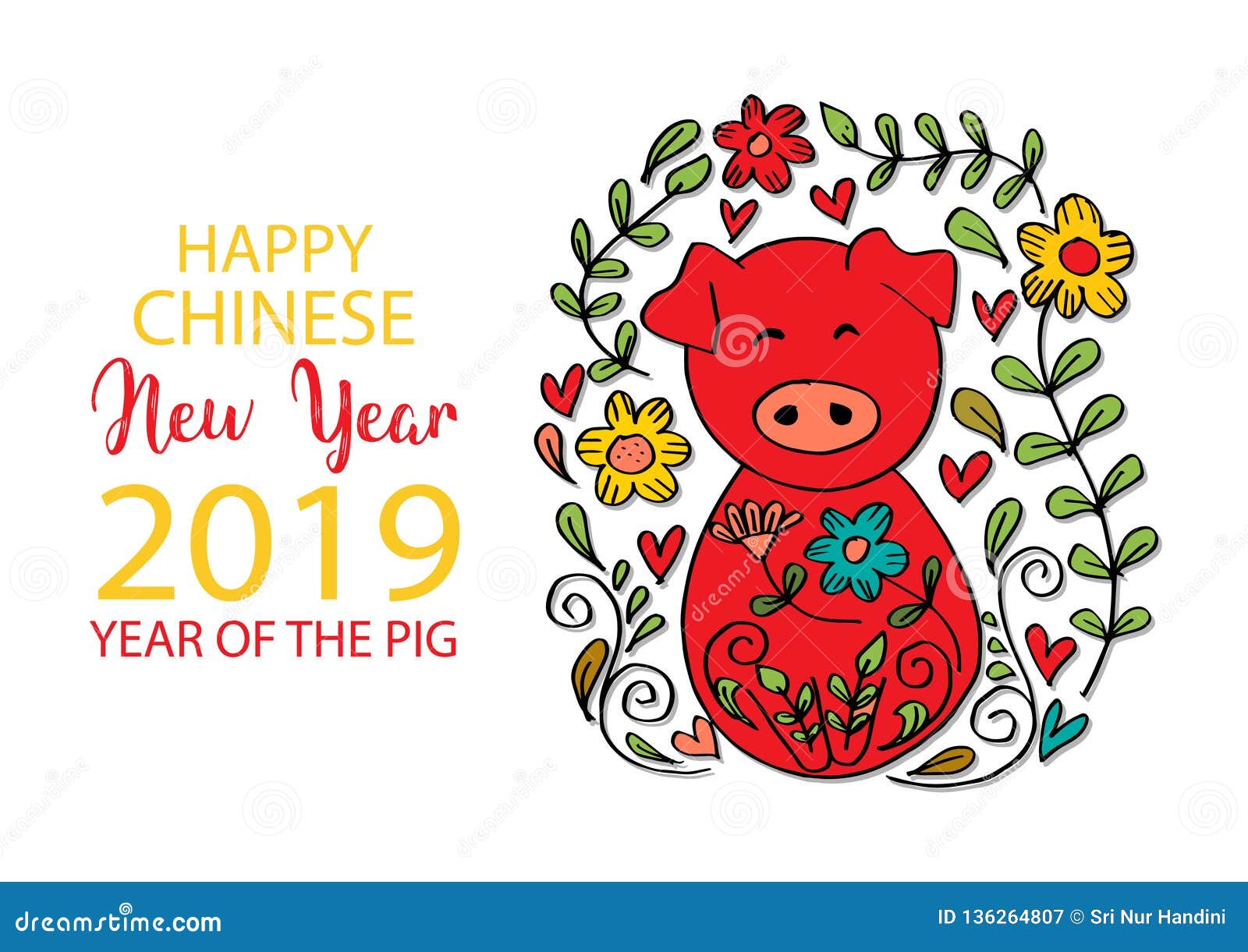 Chinese Zodiac Symbol of 2019. Chinese New Year 2019 Stock Vector ...