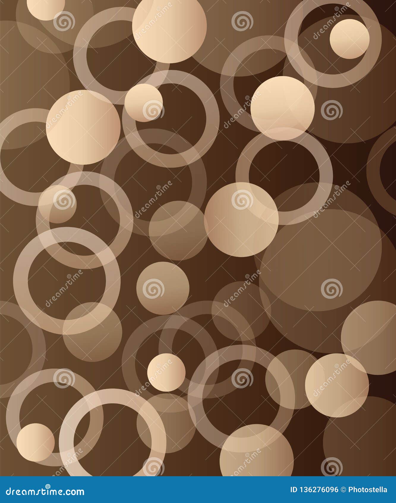 Abstract Brown Pattern with Circles Vector Illustration - Abstract ...