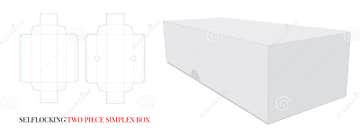 Simplex Box Template, Vector with Die Cut / Laser Cut Layers. Self Lock ...