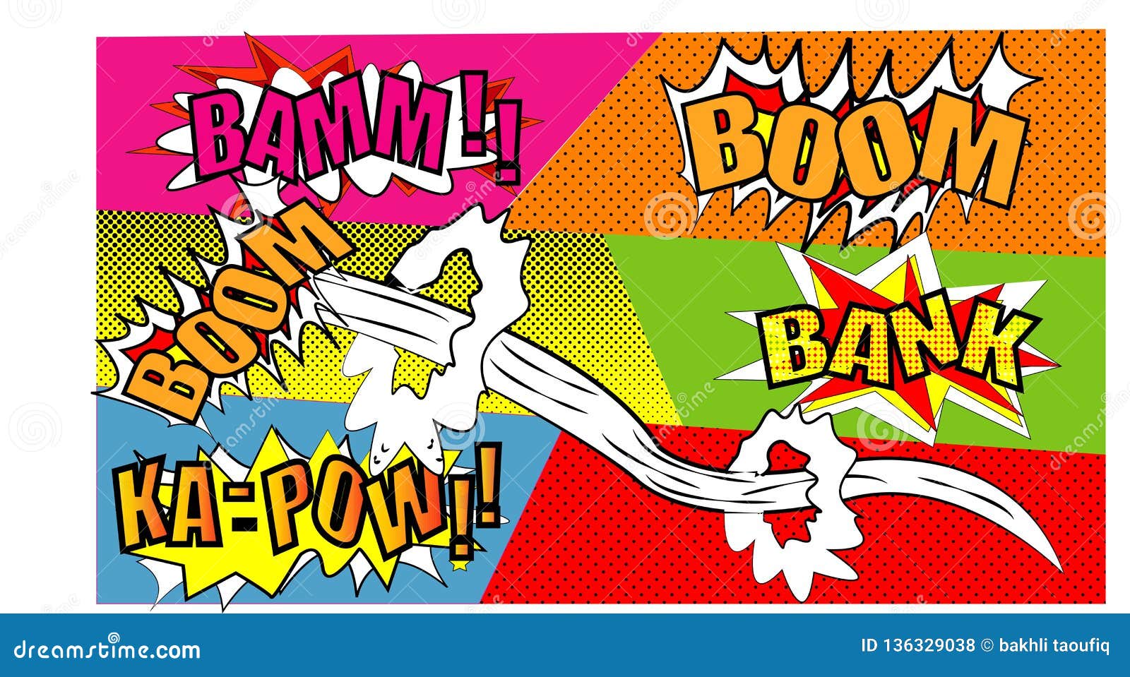 Explosions 02 - 5 Different Shapes Of Explosions Stock Photo ...