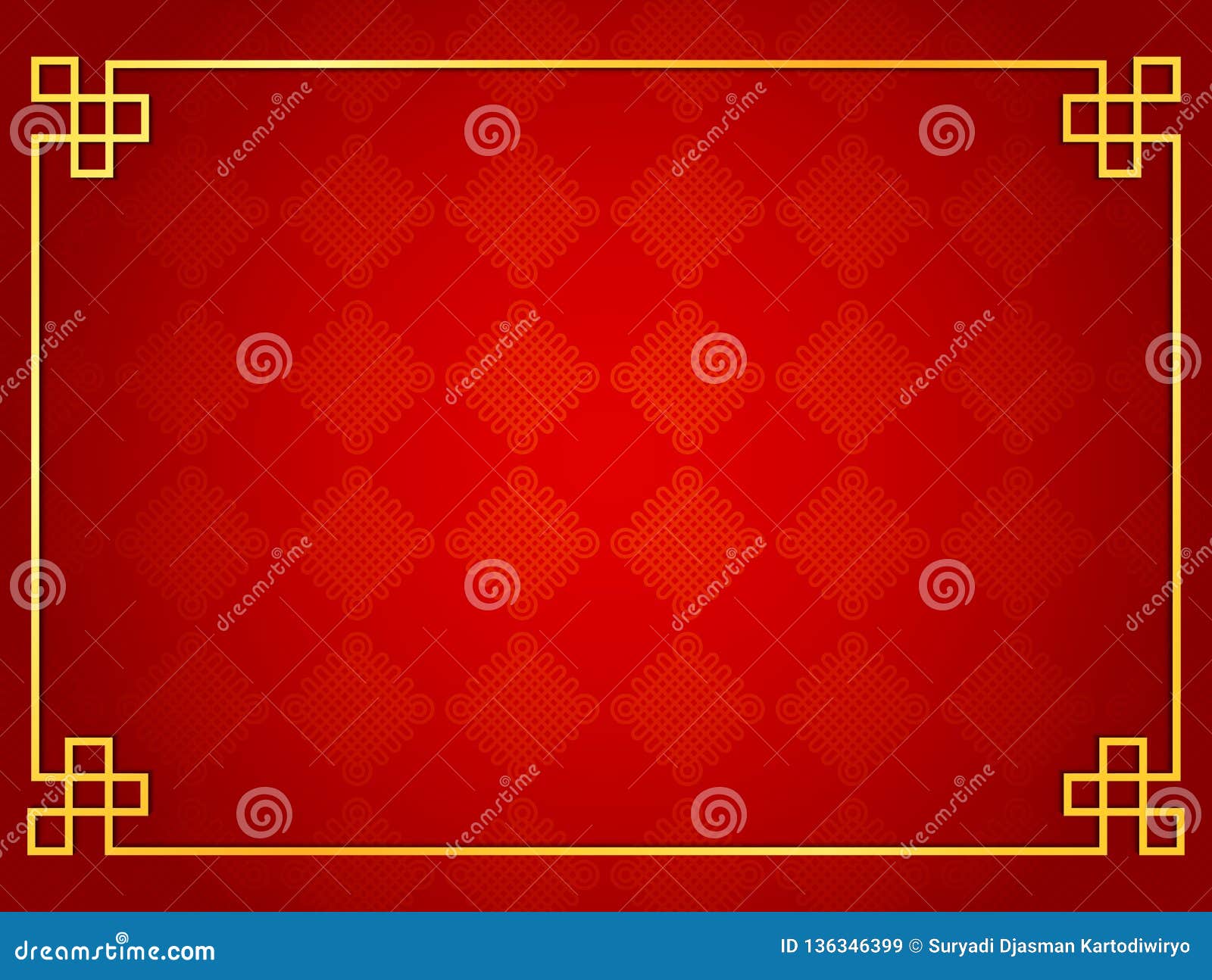 Chinese Traditional Background with Golden Frame Stock Vector ...