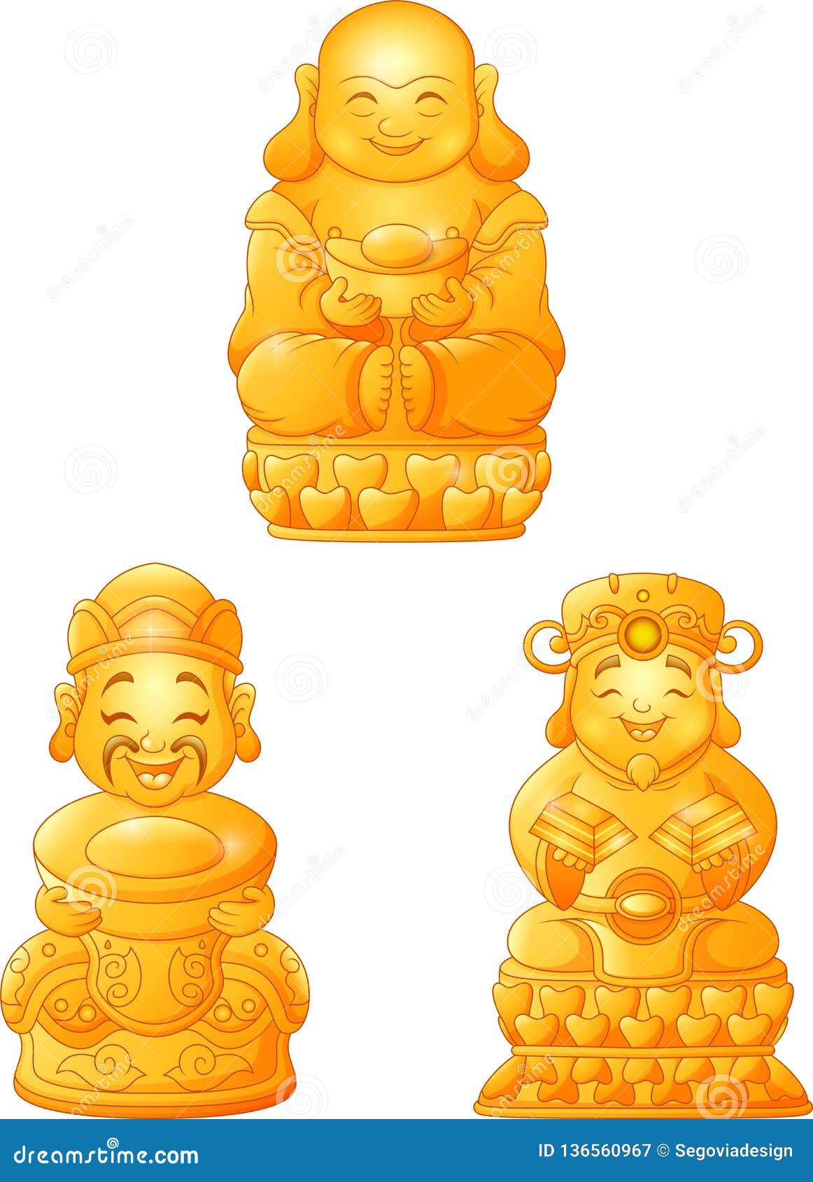 Cartoon The Buddha Character Vector. | CartoonDealer.com #238189893