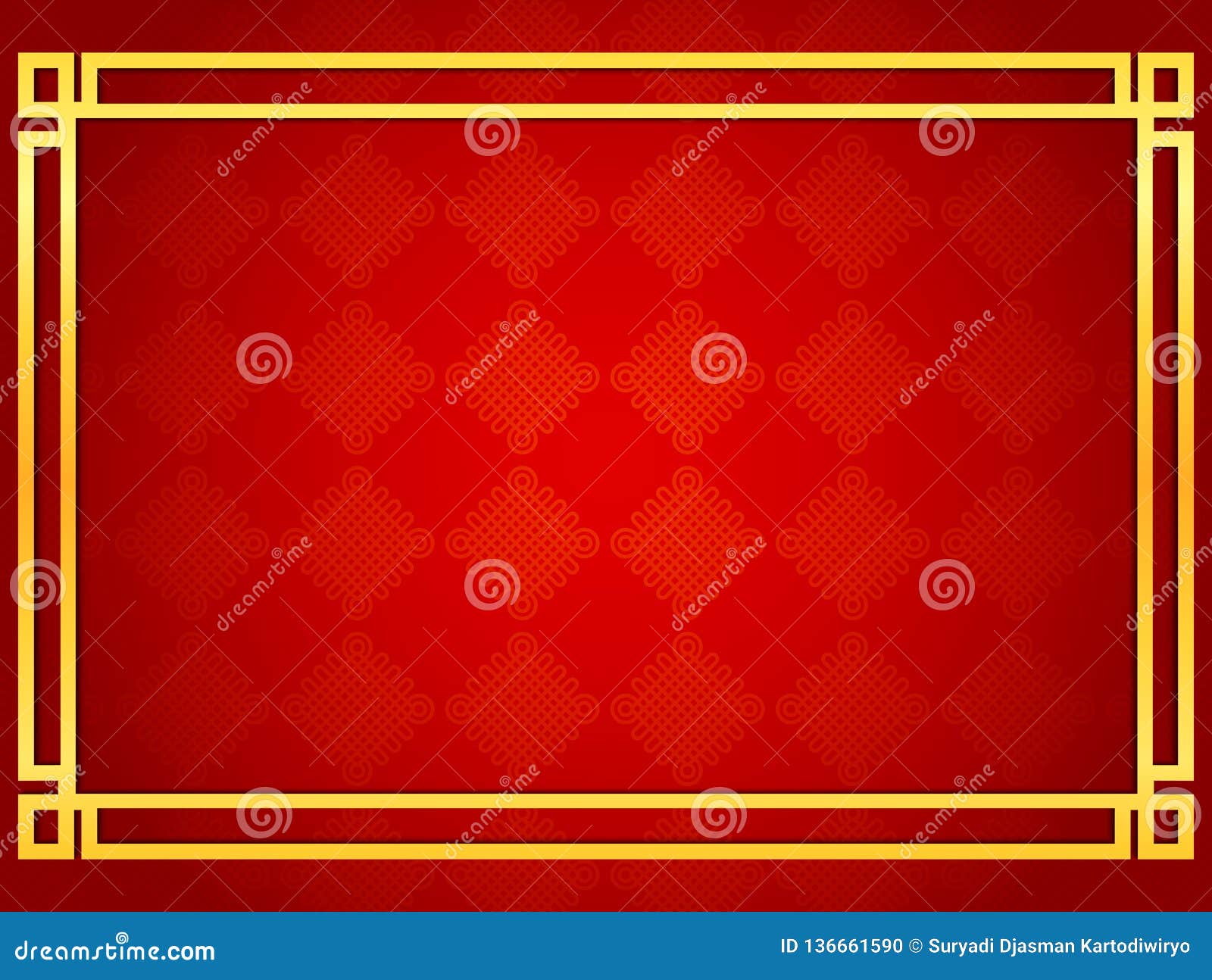The Classic Chinese Card Background Vector Illustration | CartoonDealer ...