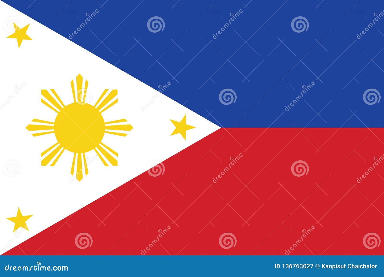 Philippines Flag, Official Colors and Proportion Correctly. National ...