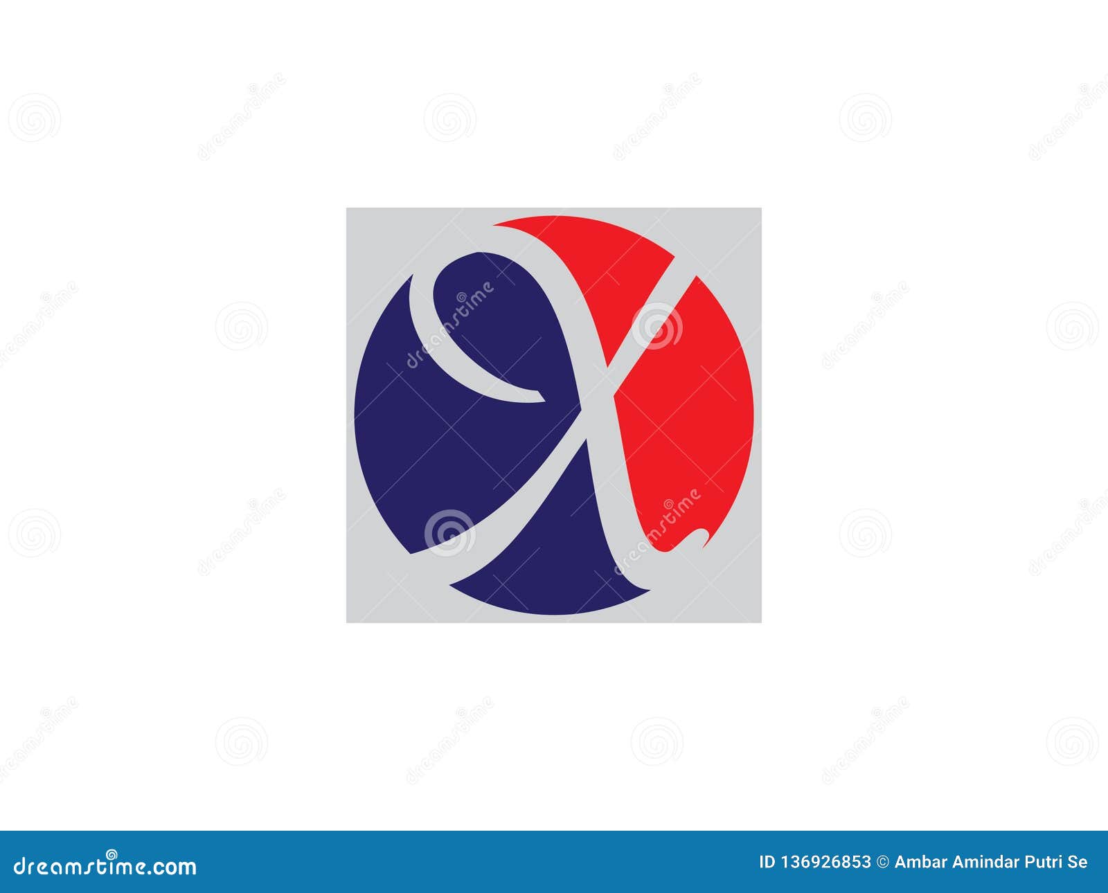 Initial Letter X Lines Circle Blue Color Design Logo Graphic Branding ...
