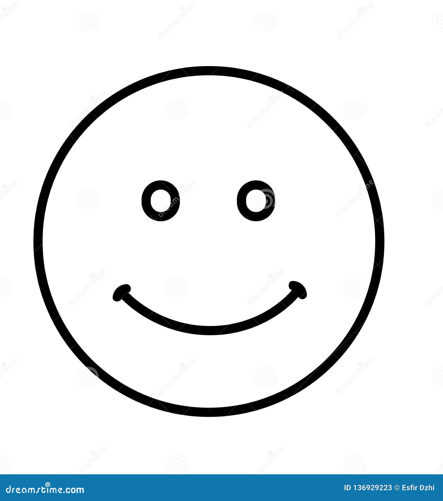 Smiley Icon Outline Set Vector Isolated on White Stock Vector ...