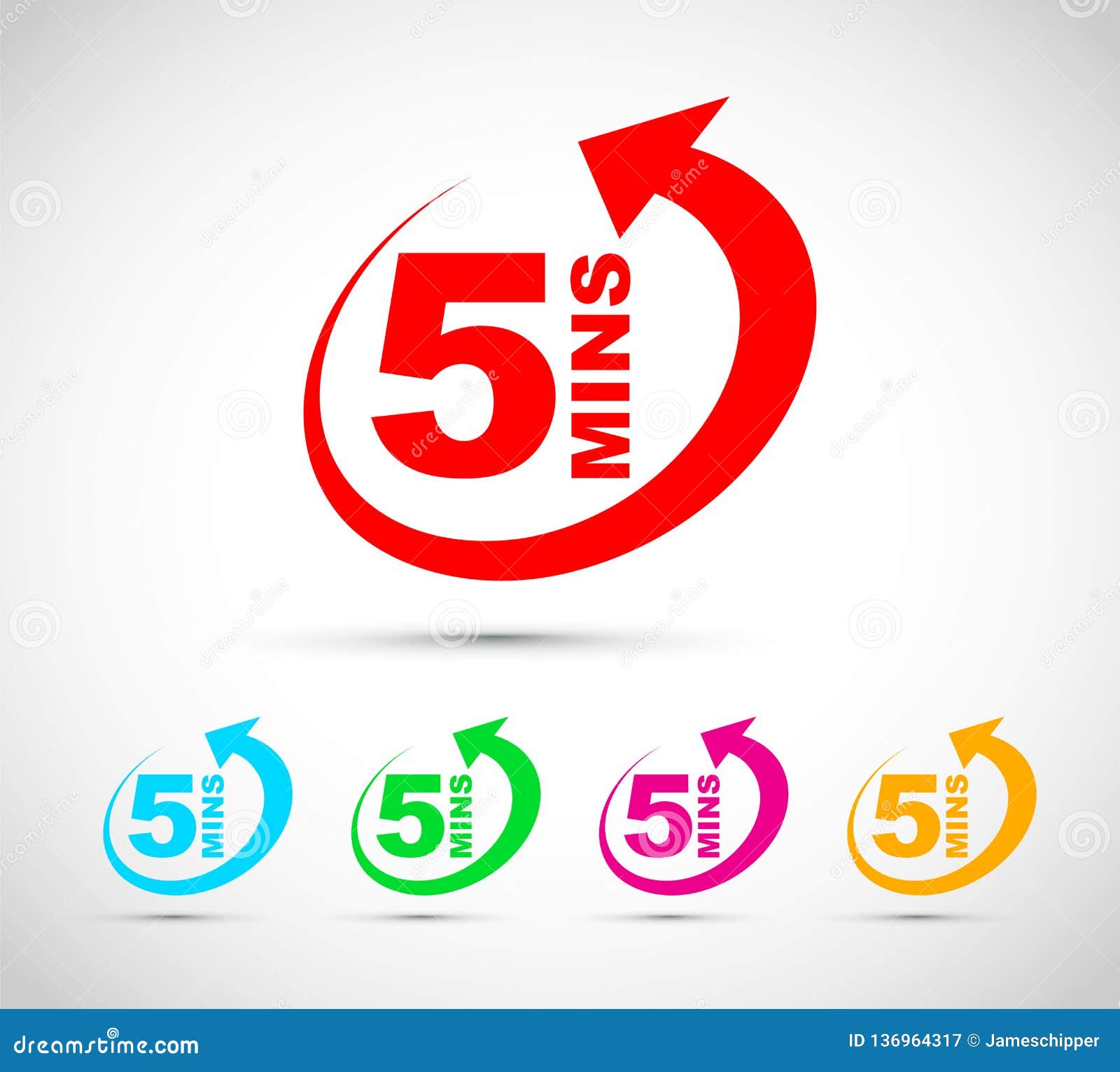 The 33 Minutes Icon Isolated On White Background, Clock And Watch ...