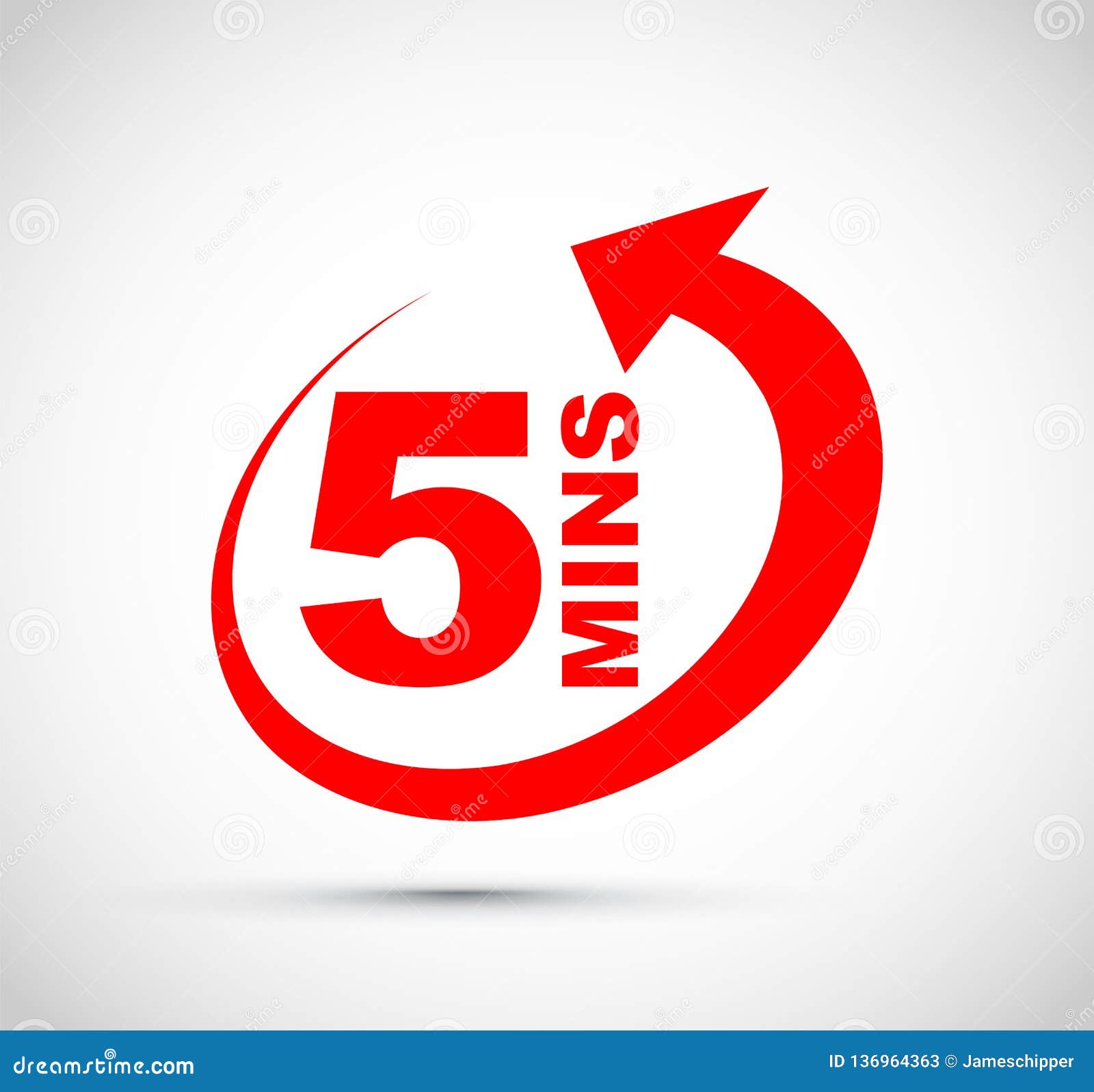 The 49 Minutes Icon Isolated On White Background, Clock And Watch ...