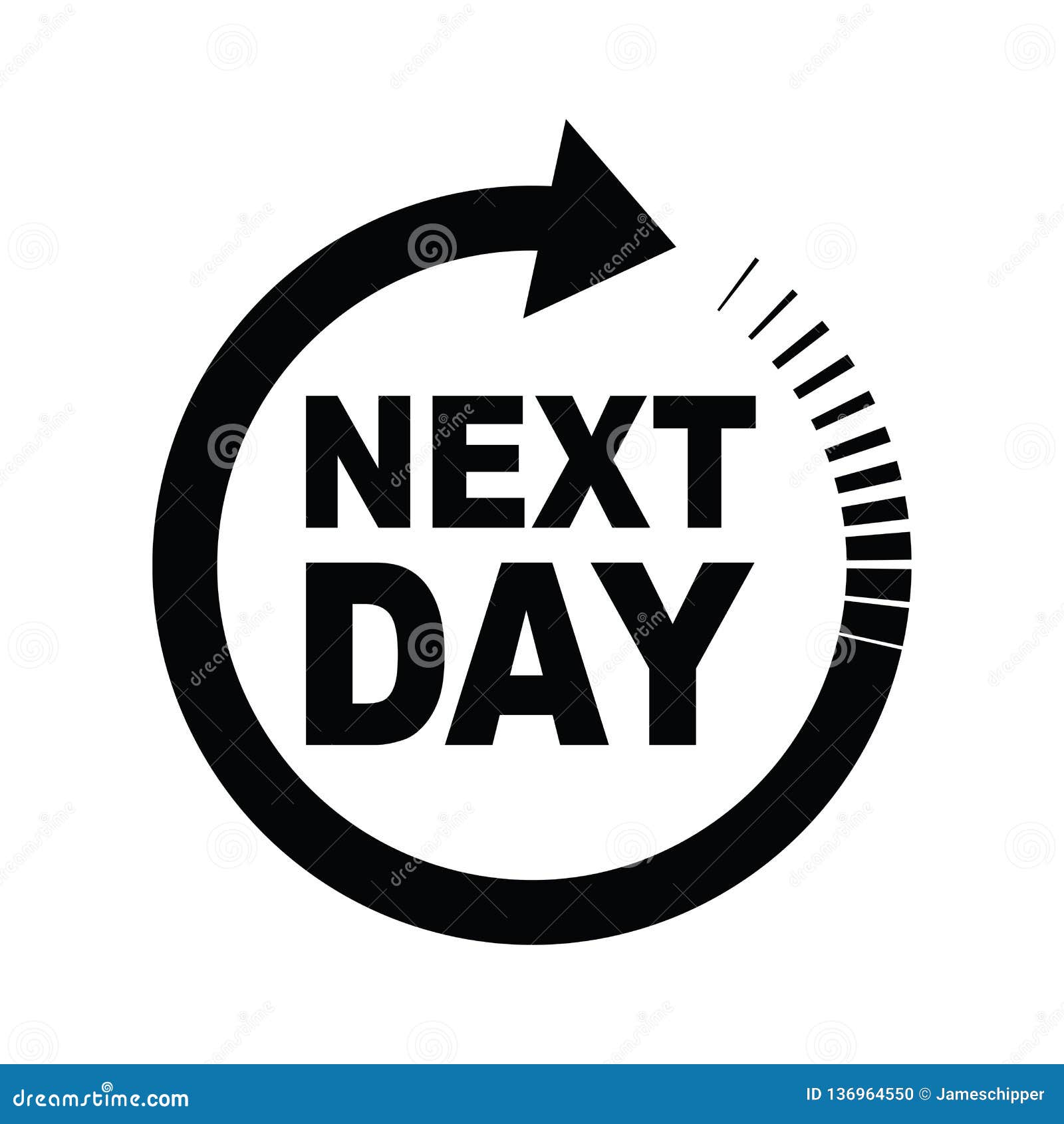 Next day icon stock vector. Illustration of next, mins - 136964550