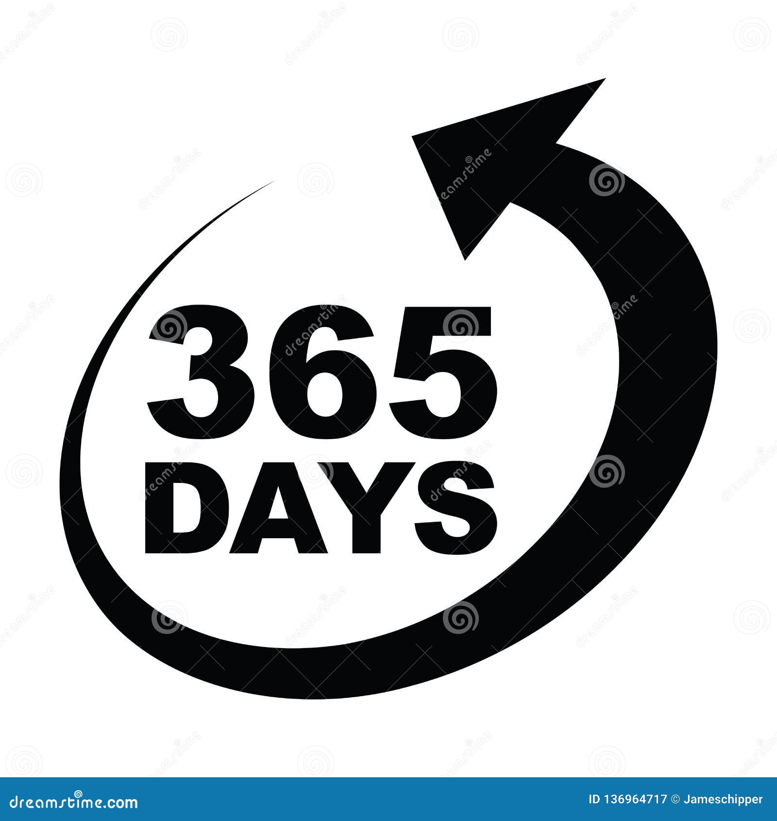 Three Hundred and Sixty Five Days a Year Icon Stock Vector ...