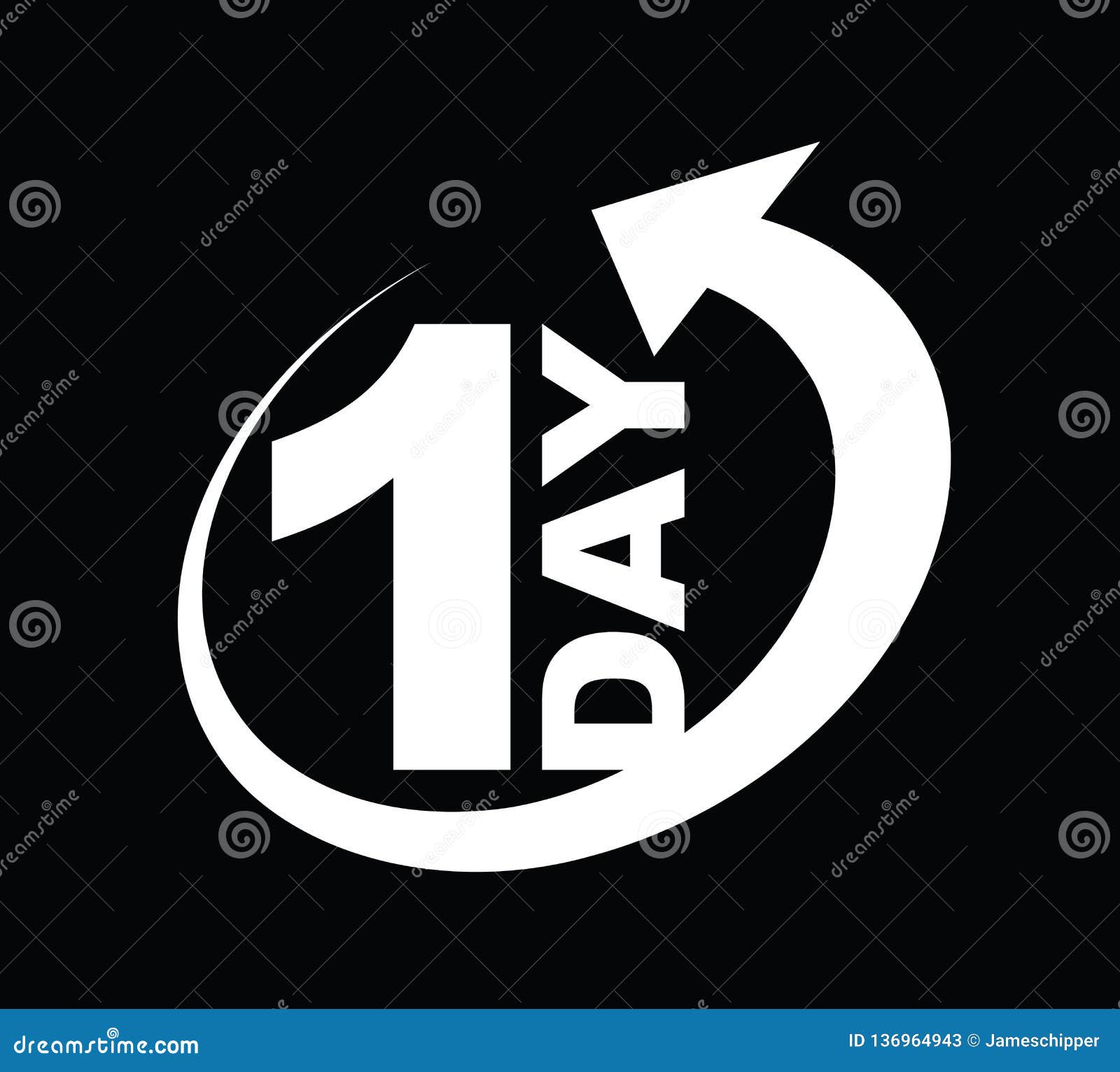 One day icon stock vector. Illustration of mins, graphic - 136964943