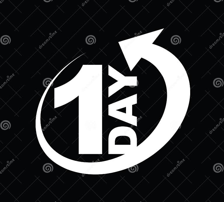 One day icon stock vector. Illustration of mins, graphic - 136964943
