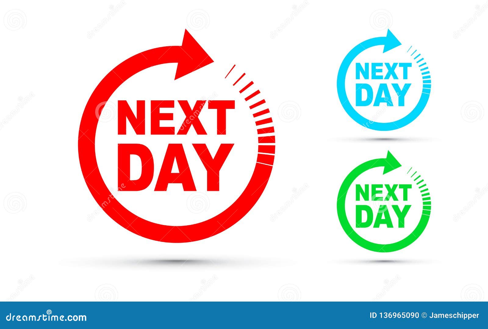 Next day icon set stock vector. Illustration of flat - 136965090