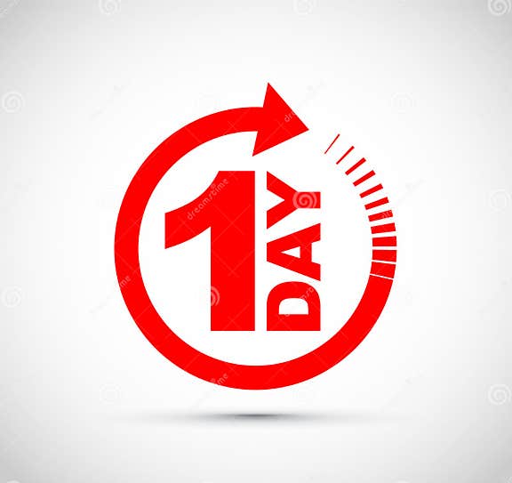 One day icon stock vector. Illustration of mins, circle - 136965205