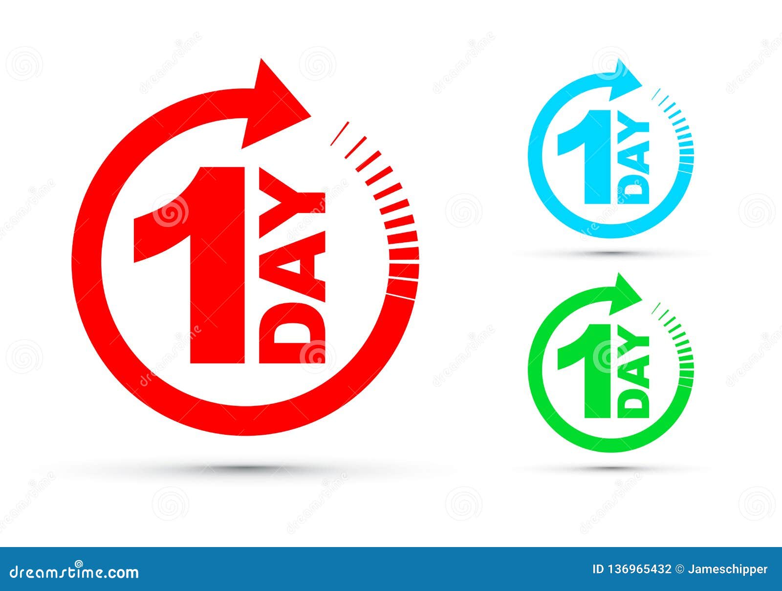 One day icon set stock vector. Illustration of minutes - 136965432