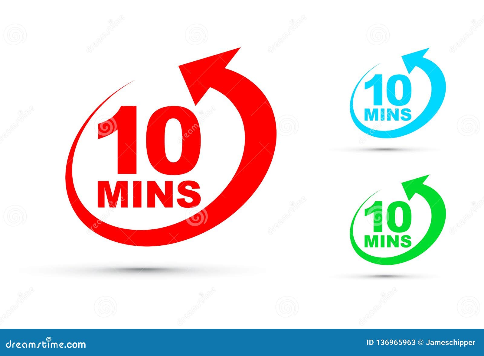 Ten minutes icon set stock vector. Illustration of measurement - 136965963