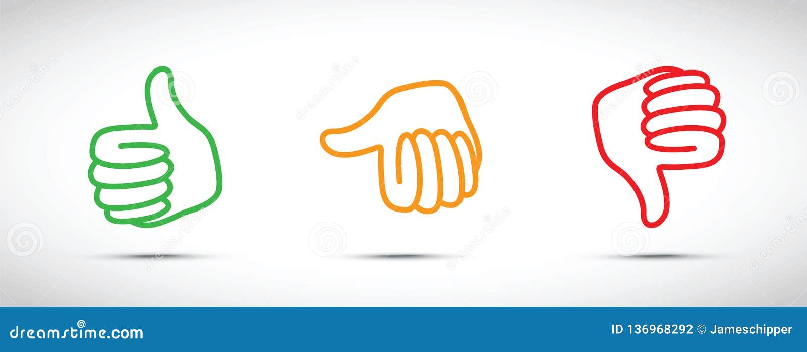 Three Thumbs Sketch Cartoon Vector | CartoonDealer.com #96819299