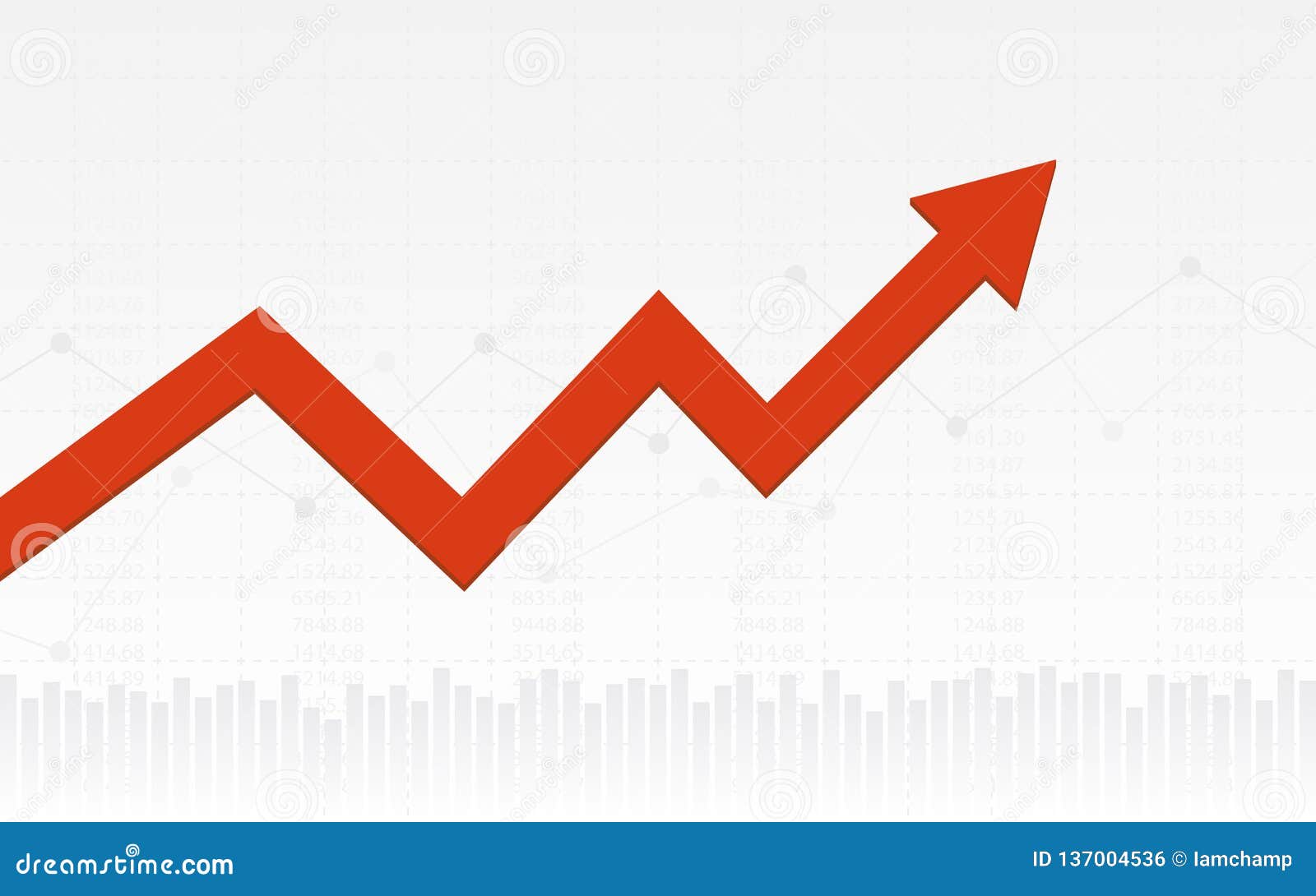 Abstract Financial Chart with Red Downtrend Line Graph Arrow and ...