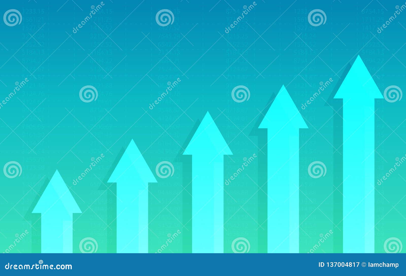 Abstract Financial Chart with Uptrend Line Graph and Arrows in Stock ...