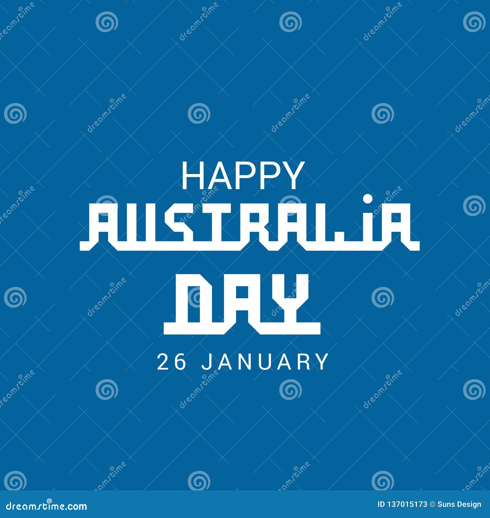 Happy Australia Day. stock illustration. Illustration of sign - 137015173