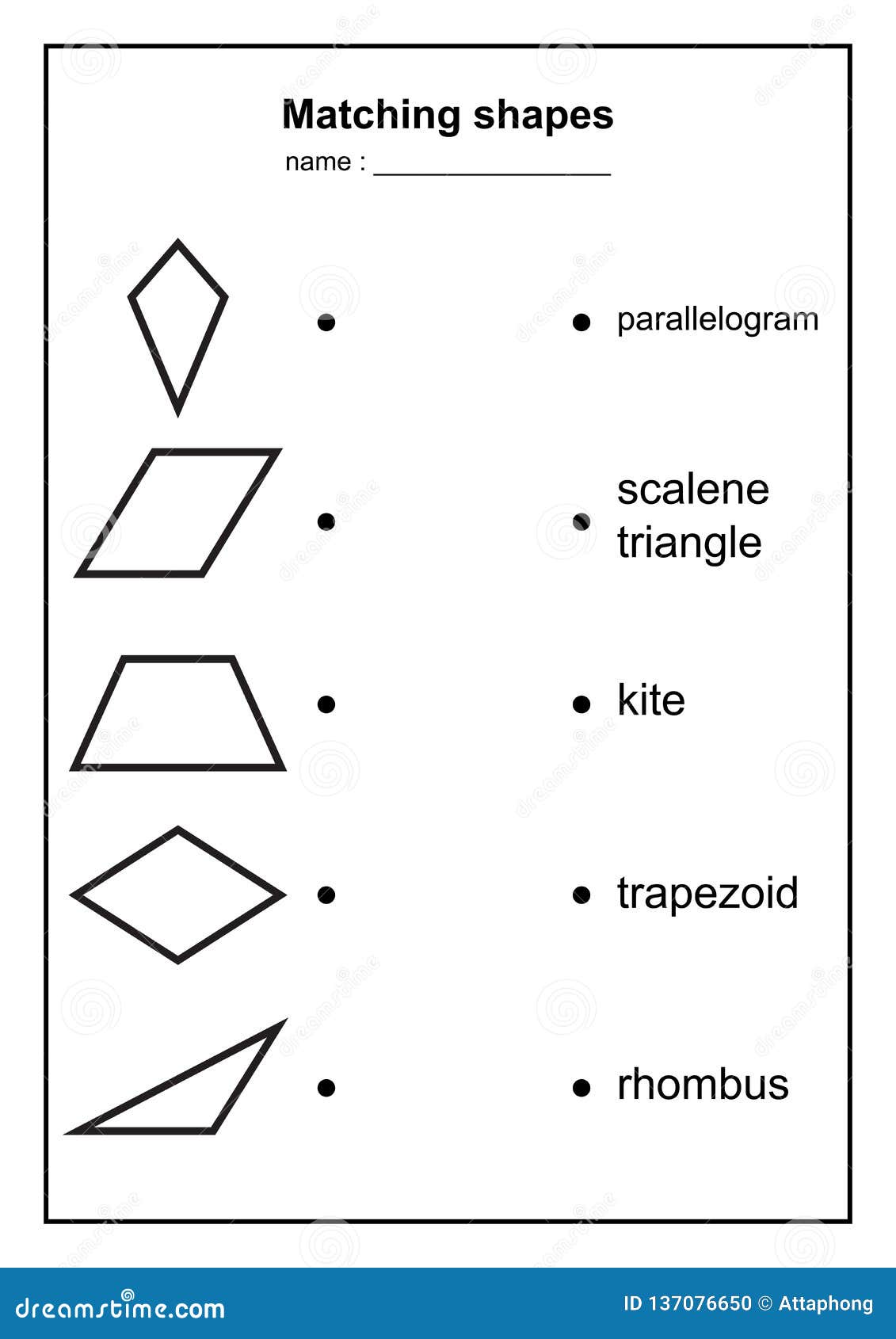 Geometry Shape Matching Game. Educational Geometric Shapes Game ...