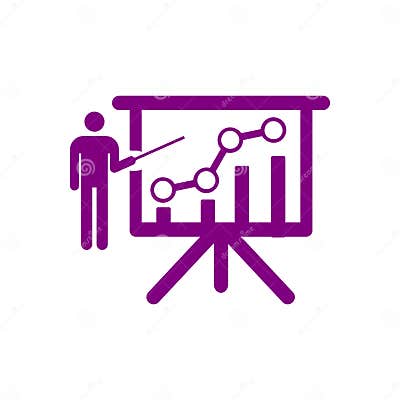 Business Training , Teaching , Presentation , Conference Purple Icon ...