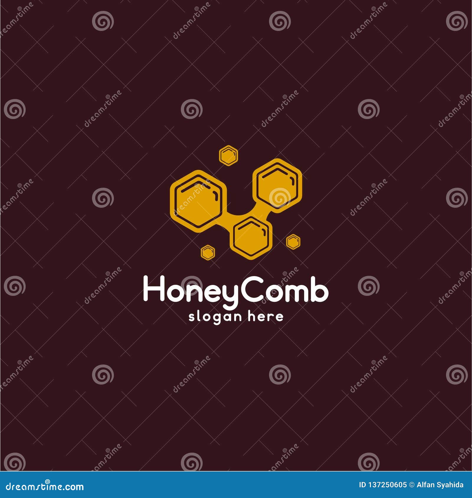 Honey Comb Research Logo Template Design, Polygon Logo Bee Hive ...