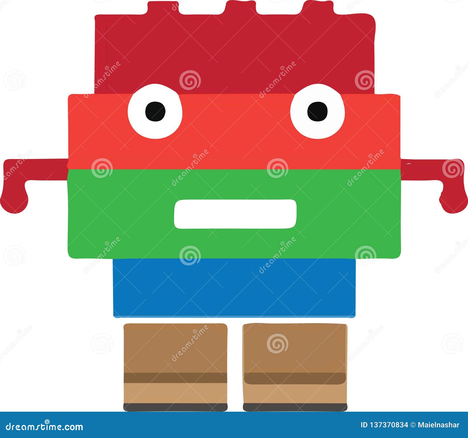 LEGO robot stock illustration. Illustration of amusement - 137370834