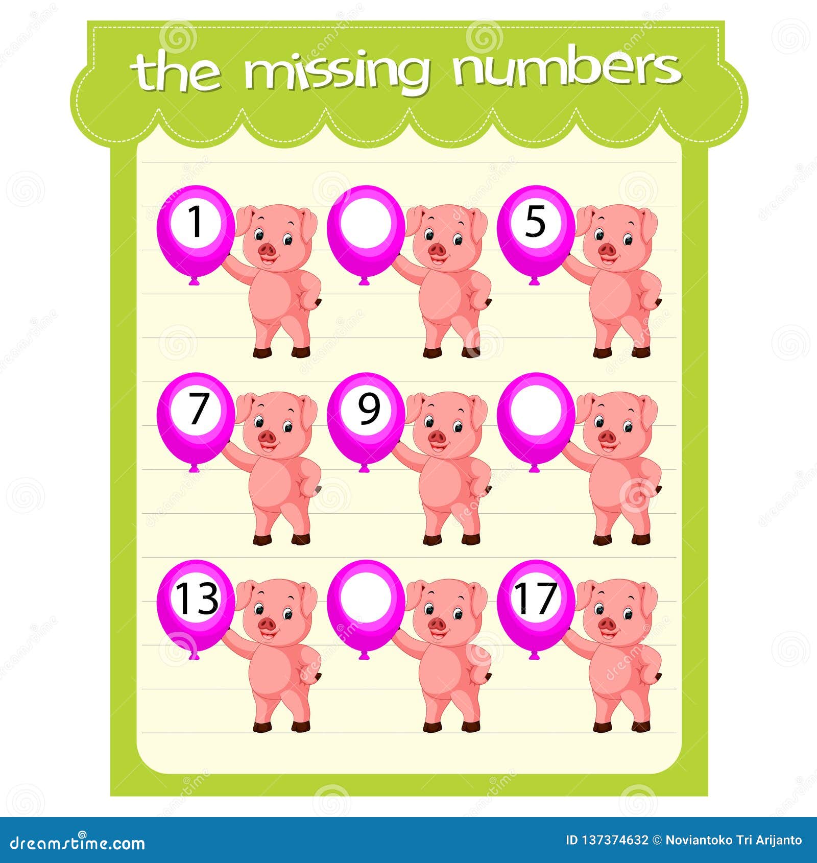 Game Templates with Missing Numbers Stock Vector - Illustration of farm ...