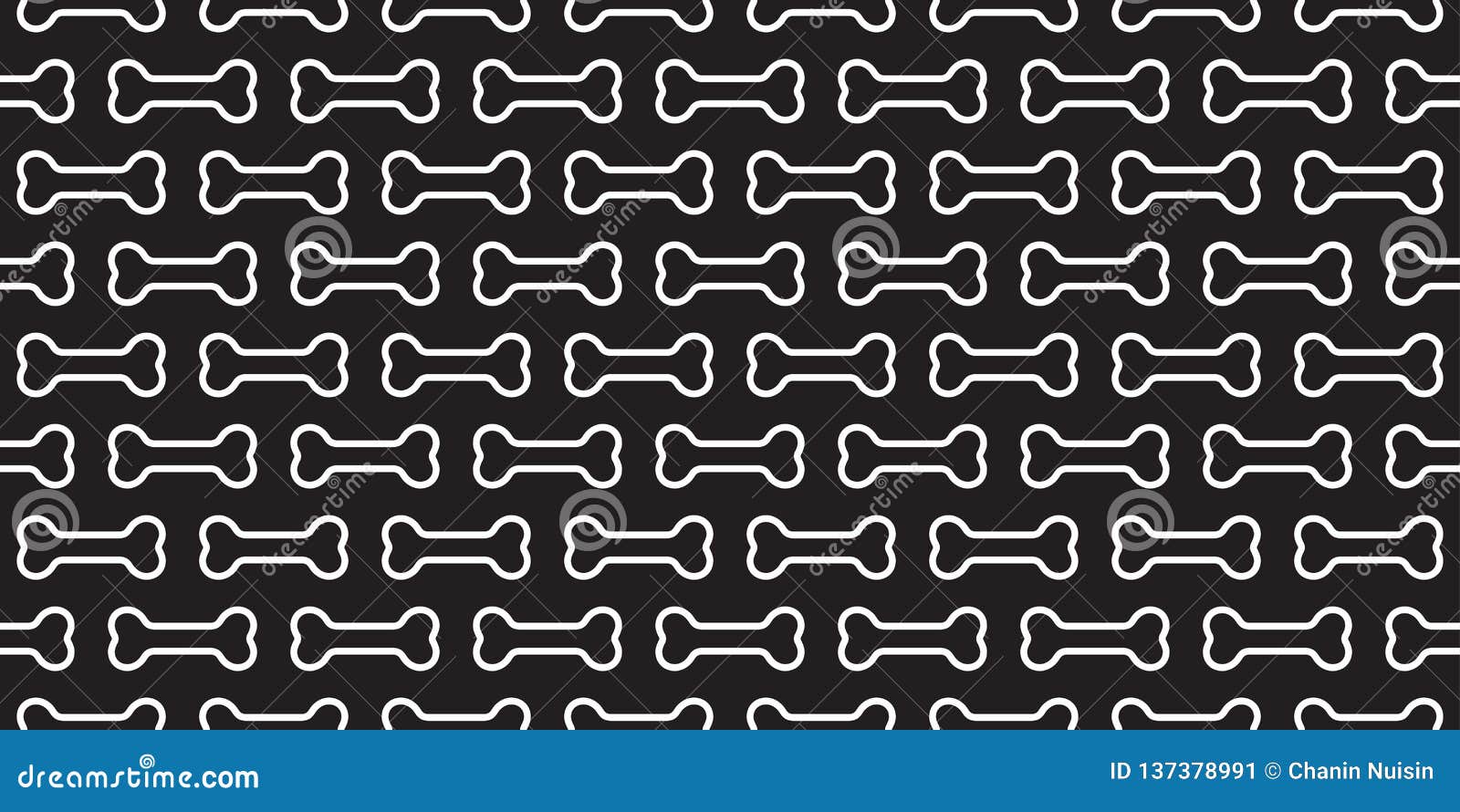 Dog Bone Seamless Pattern Vector Halloween Bone Background Repeat ...