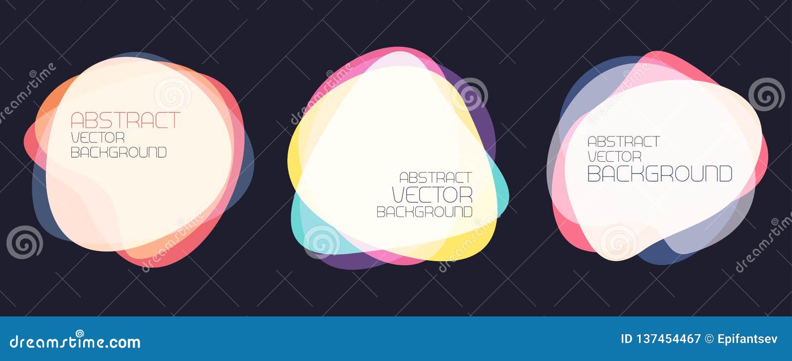 Set of Abstract Shapes. Colorful Banners Overlay Shapes Stock Vector ...