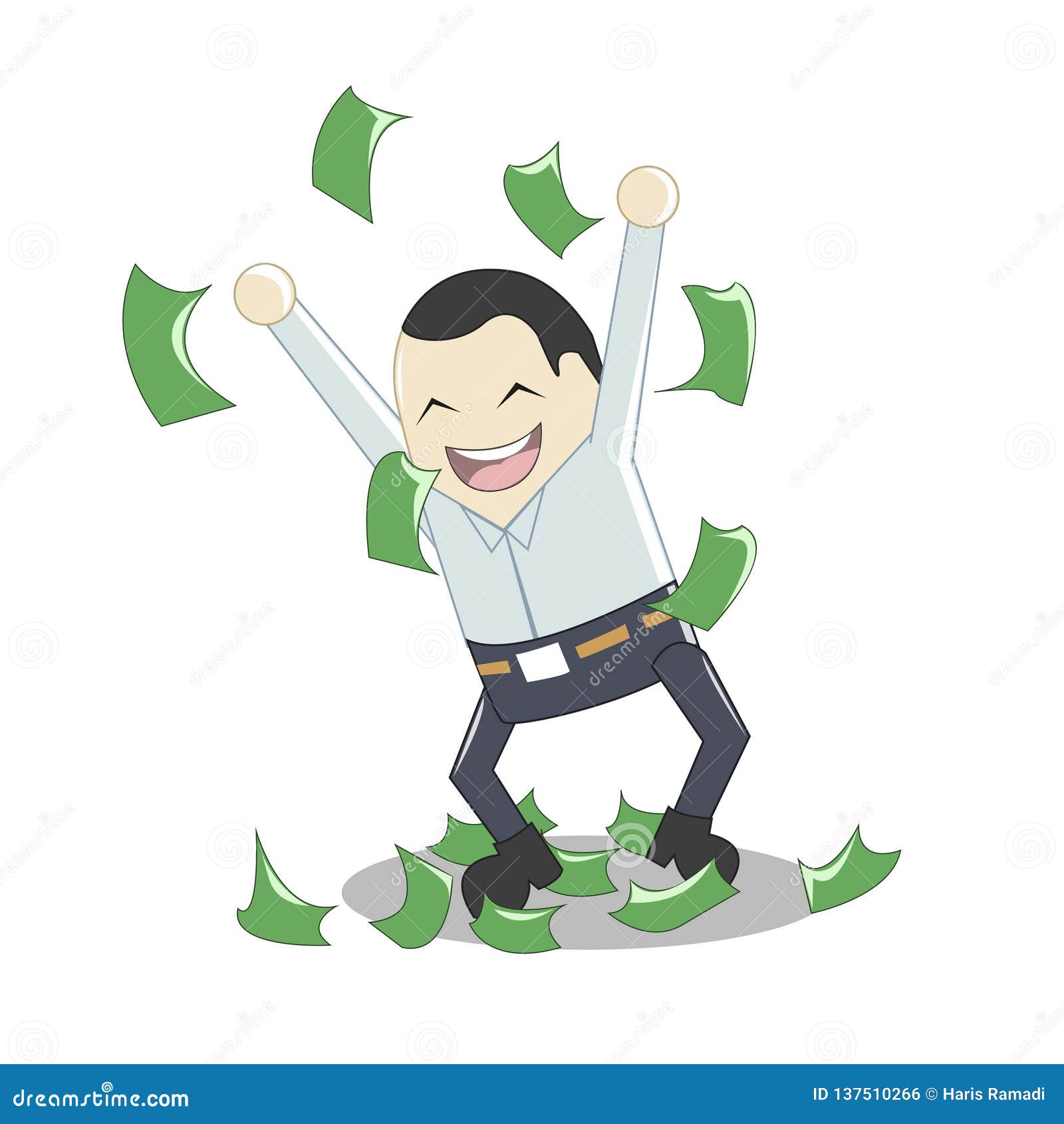 Vector Illustration Work Get Money Stock Vector - Illustration of ...