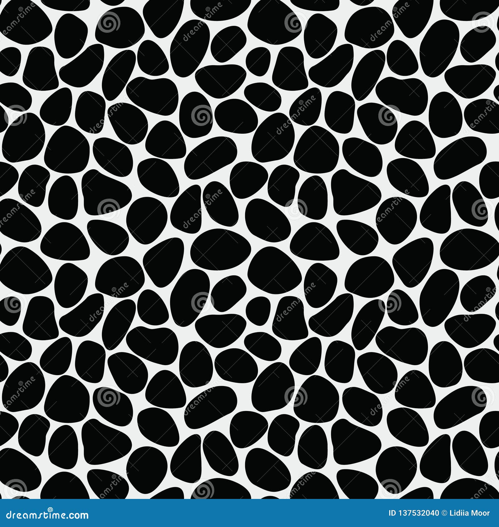 Seamless Pattern with Black Spots Stock Vector - Illustration of blob ...