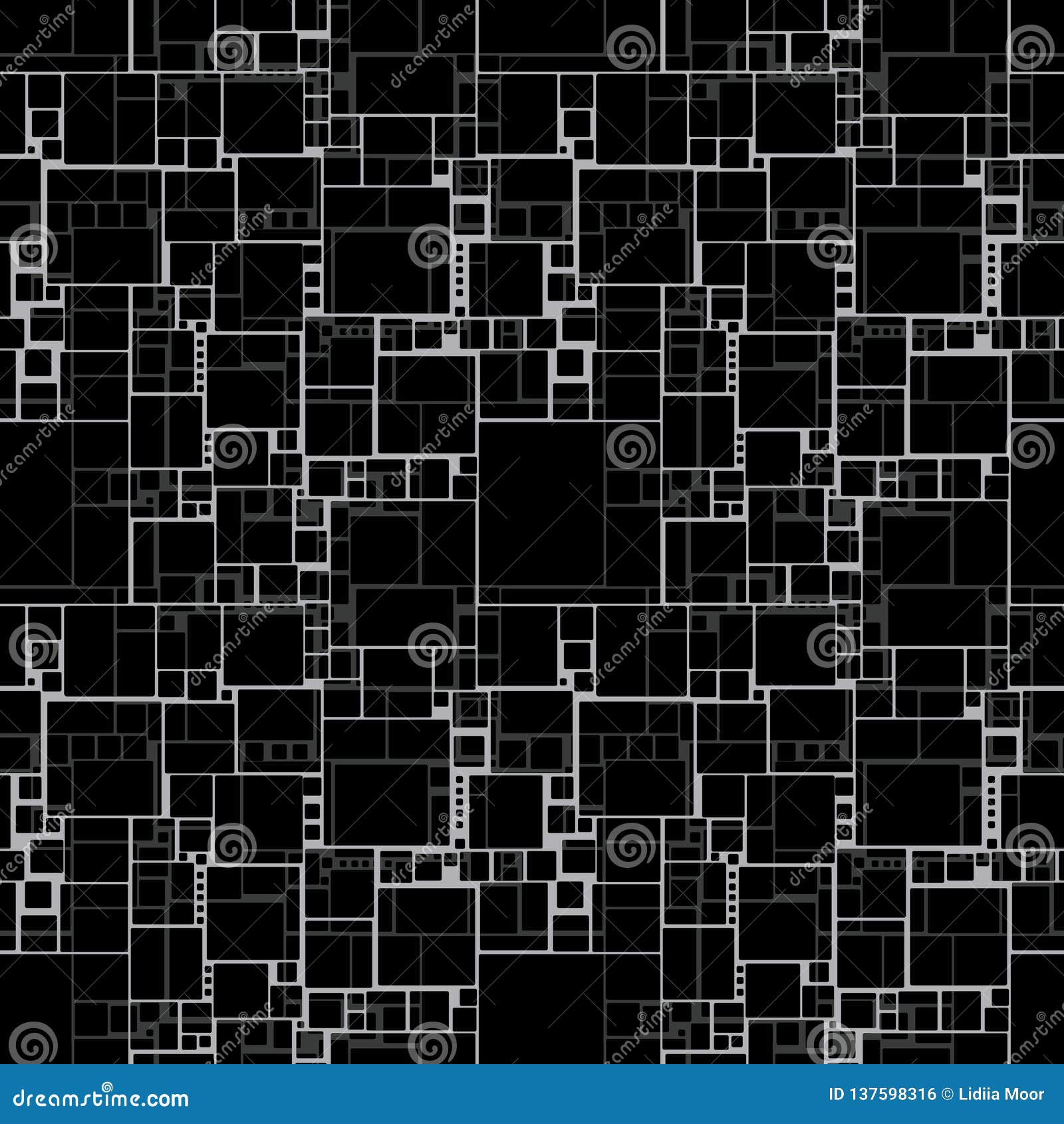 Seamless Pattern with Square Structure Stock Vector - Illustration of ...