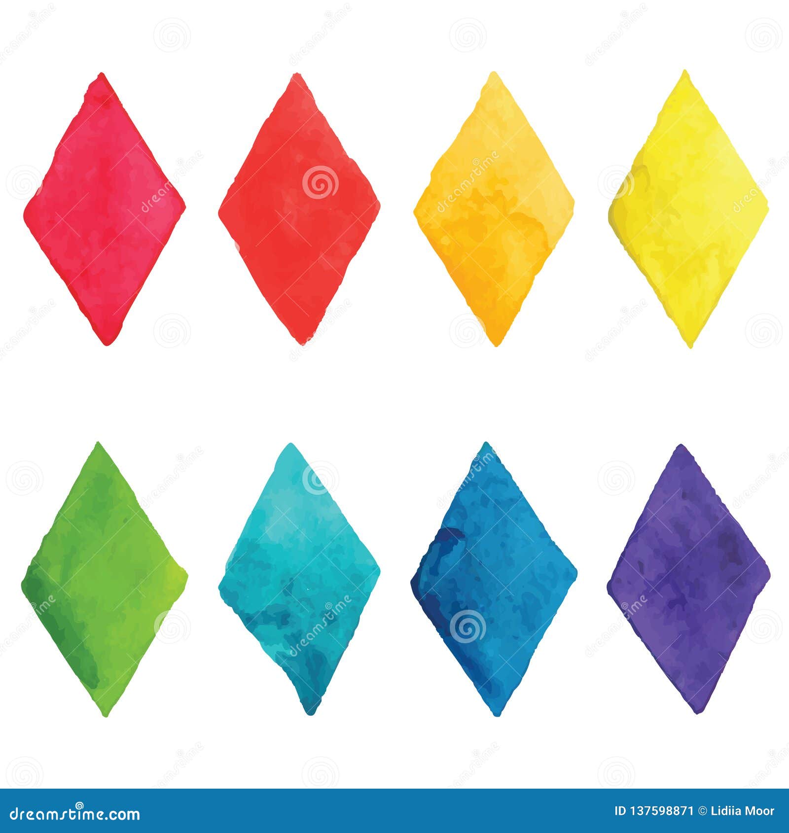 Rainbow Rhombus Vector Panoramic White | CartoonDealer.com #218657976