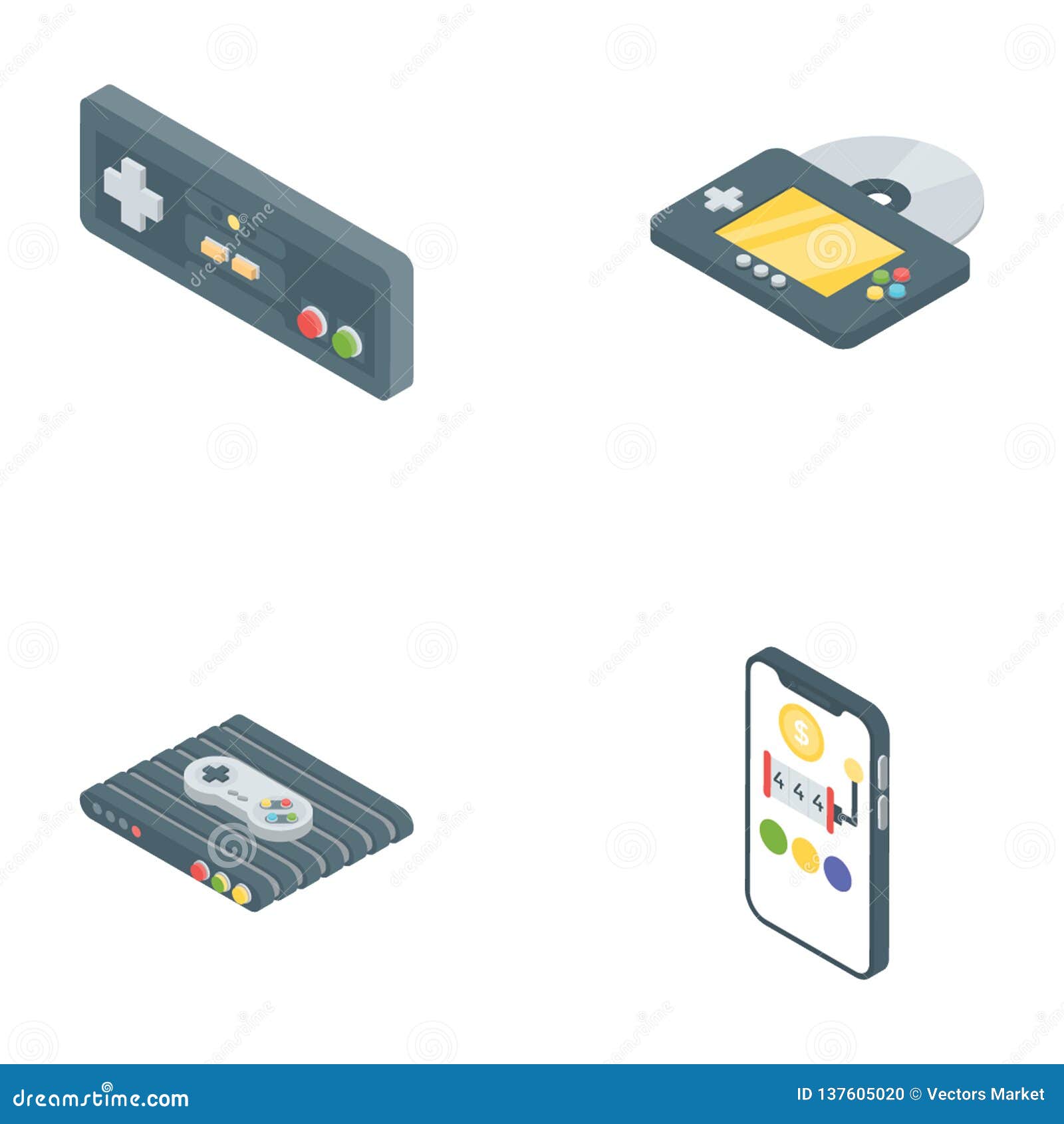 Gaming Gadgets Icons Pack stock illustration. Illustration of ...