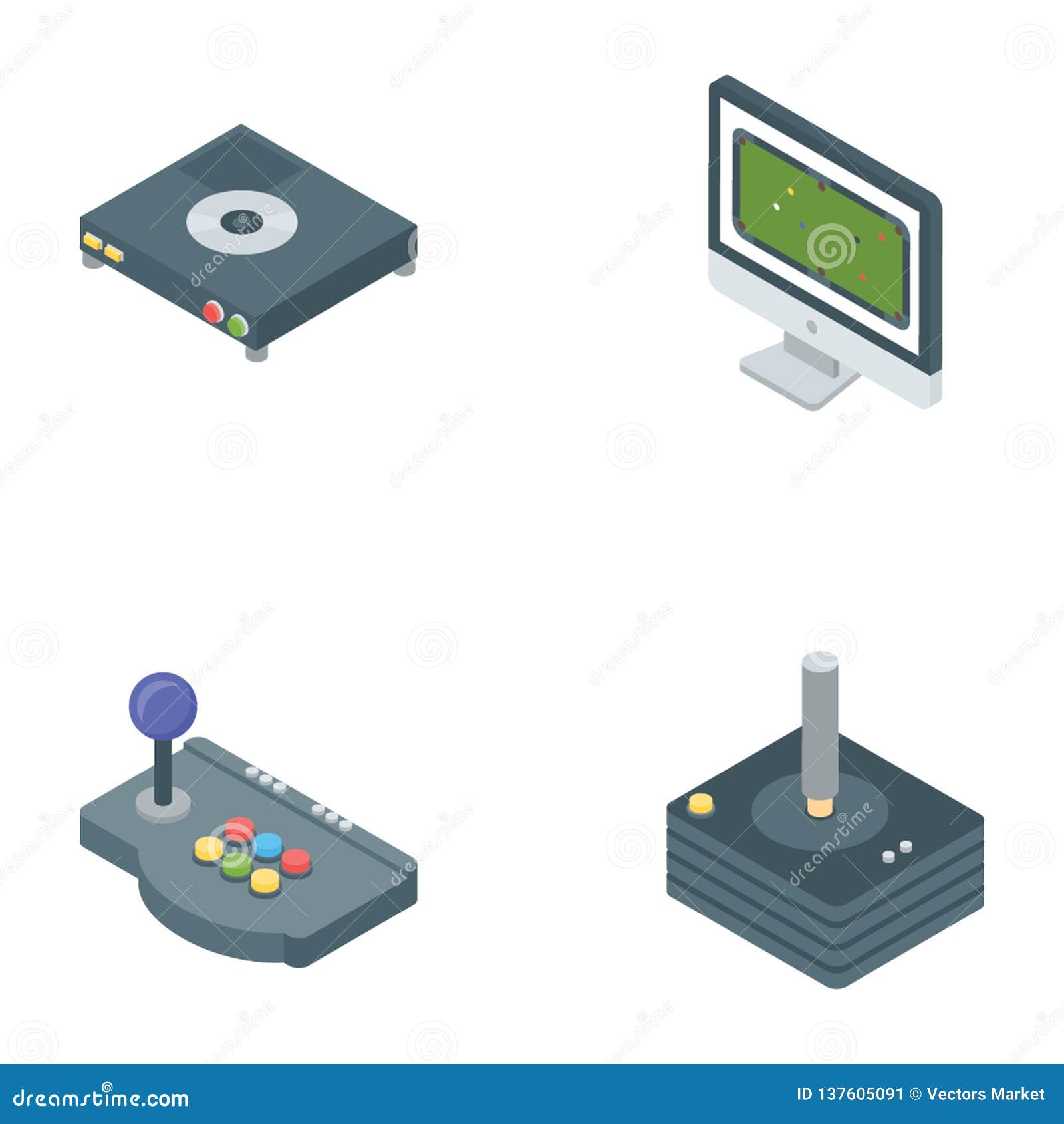 Game Accessories Icons stock illustration. Illustration of drive ...
