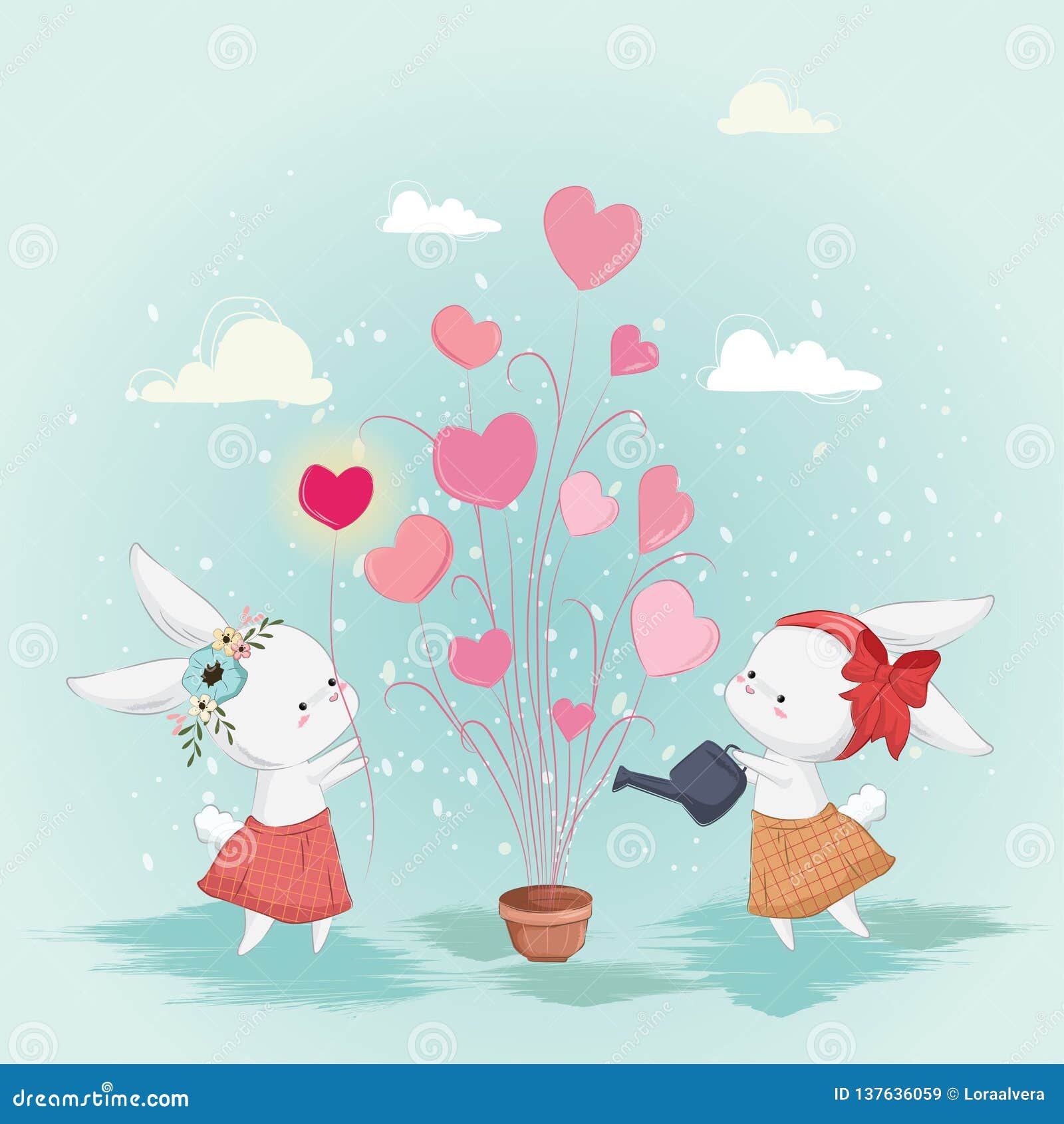 Pouring Love Vector Illustration | CartoonDealer.com #22996222