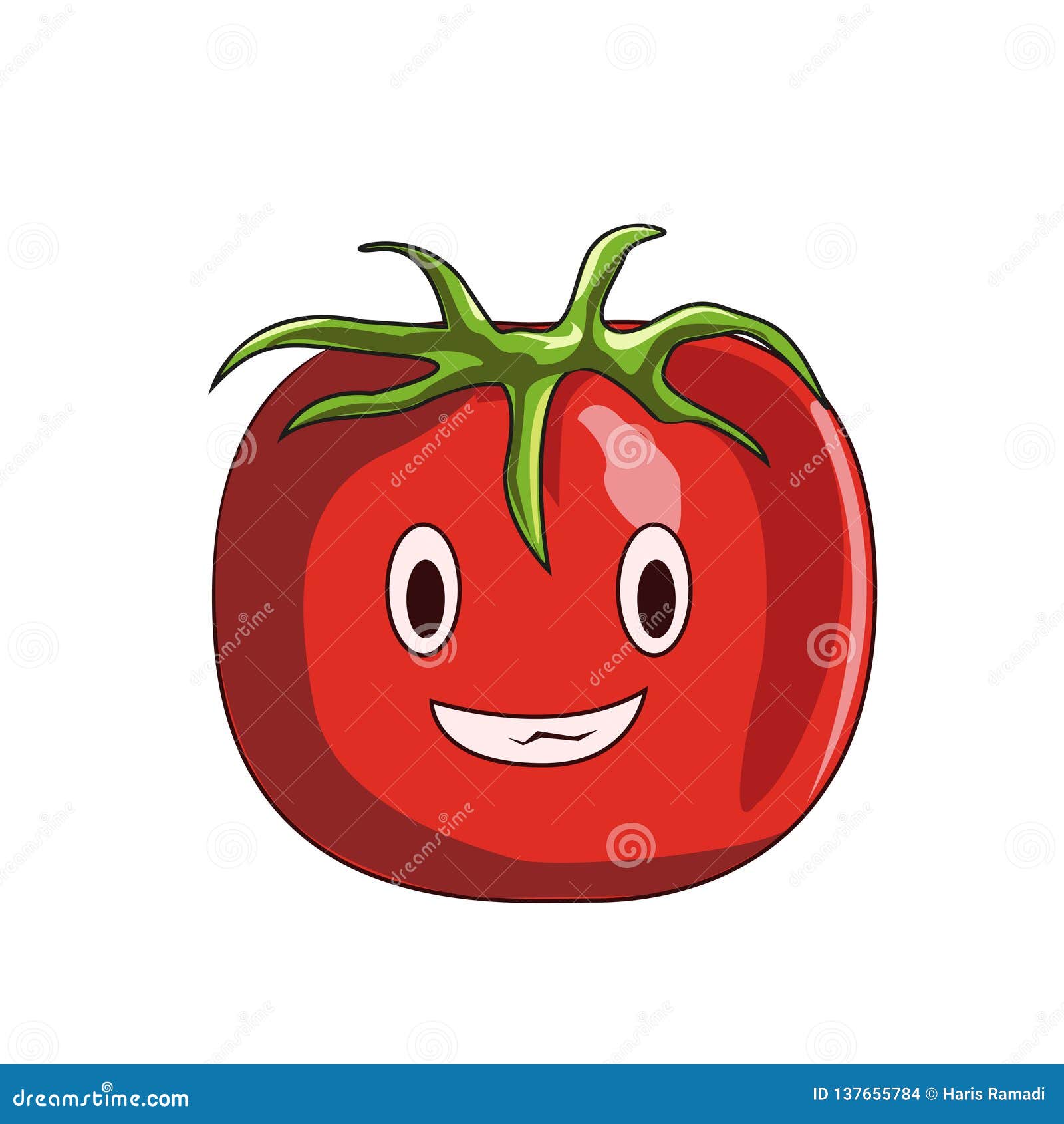 Cartoon Funny Fresh Tomato Vegetable Vector Stock Vector - Illustration ...