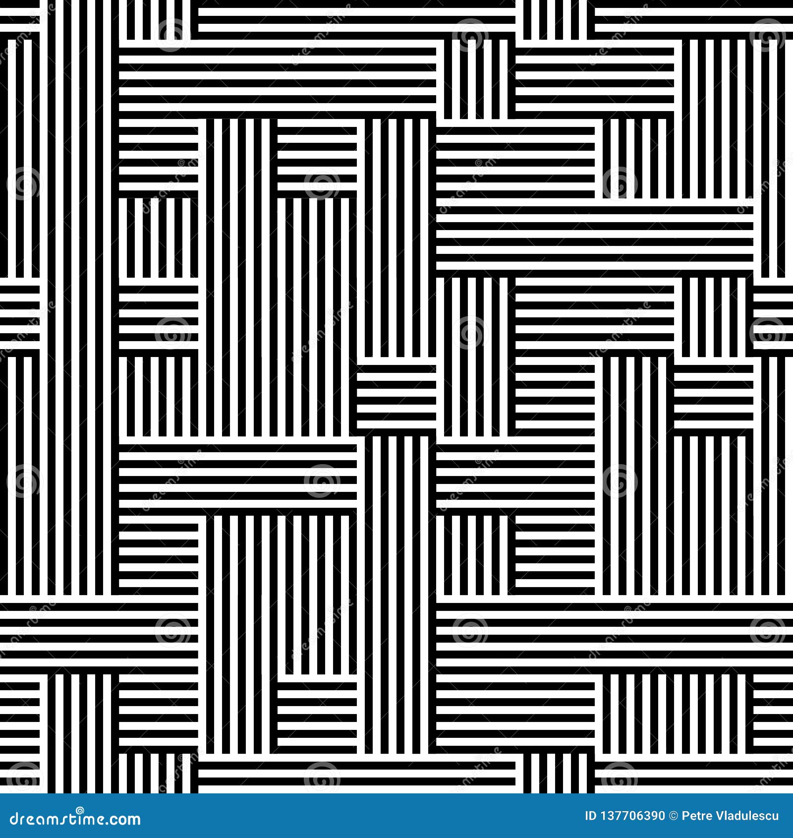 Seamless Pattern of Black and White Broken Lines Stock Vector ...