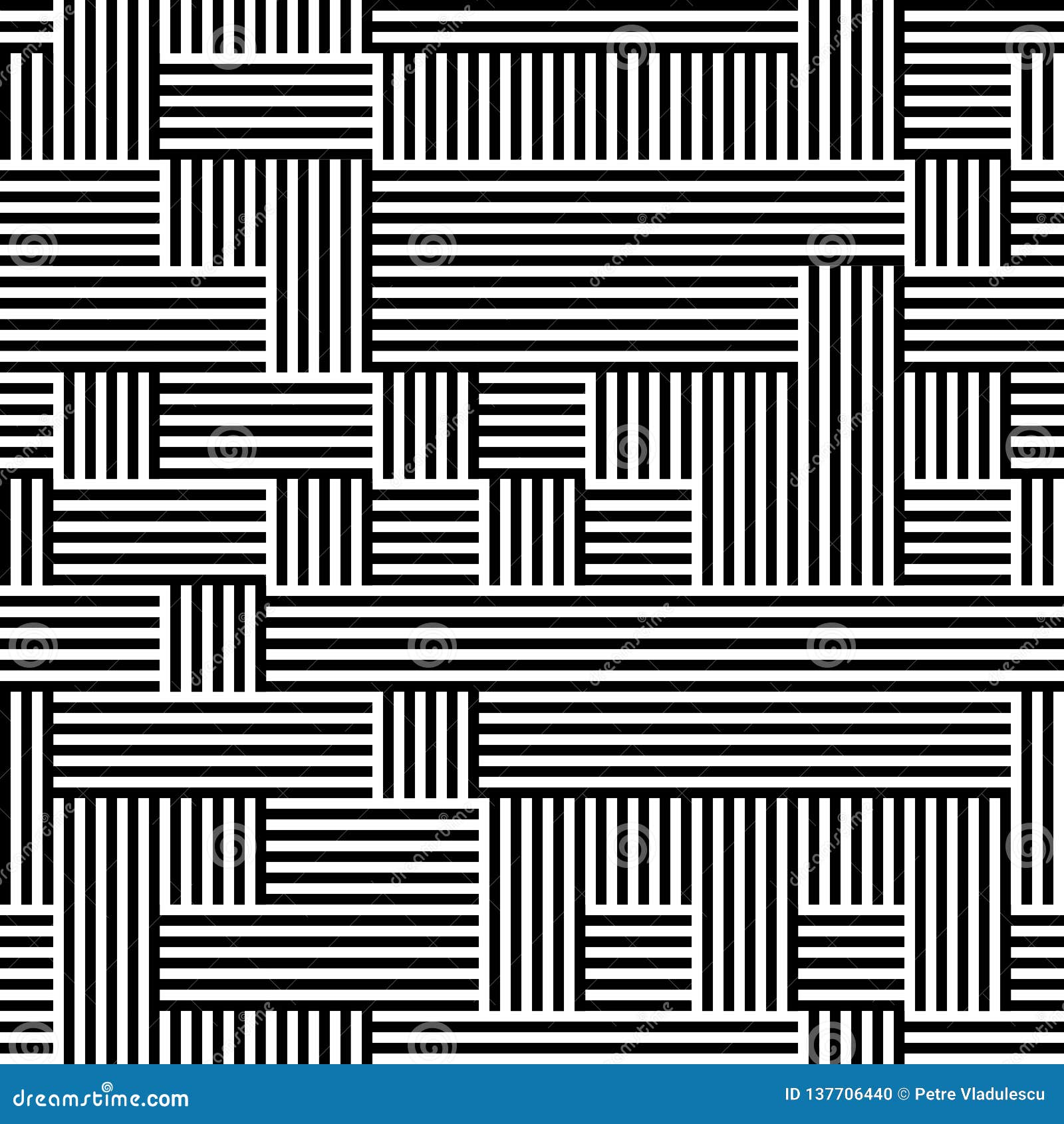 Seamless Pattern with Black and White Segments Stock Vector ...