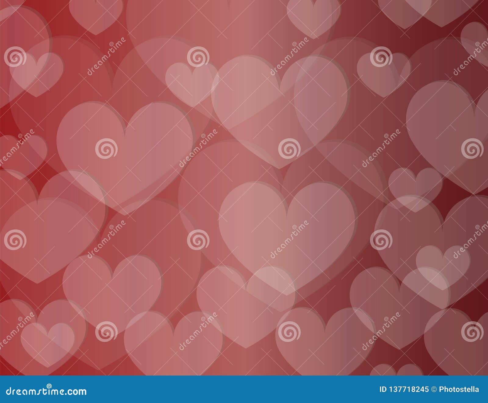 Valentine`s Day Theme with Hearts - Love Card Stock Vector ...