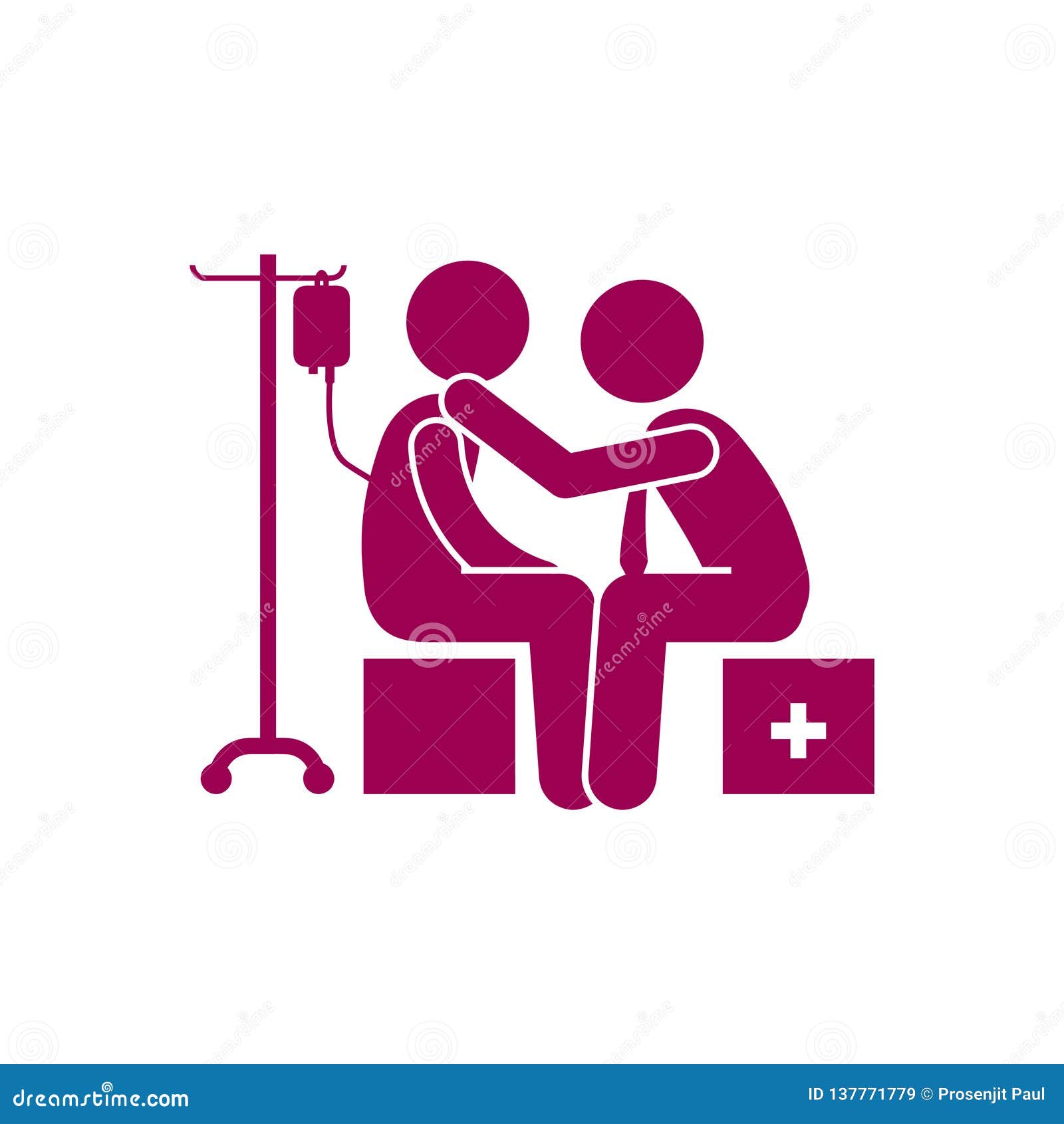 Checking, Doctor, Patient Purple Icon Stock Illustration - Illustration ...